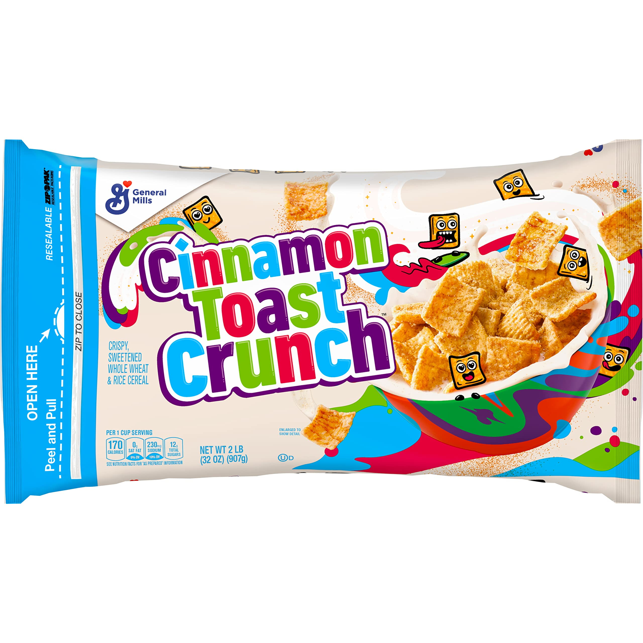 Cinnamon Toast Crunch Breakfast DHF10 Cereal, Crispy Cinnamon Cereal ...