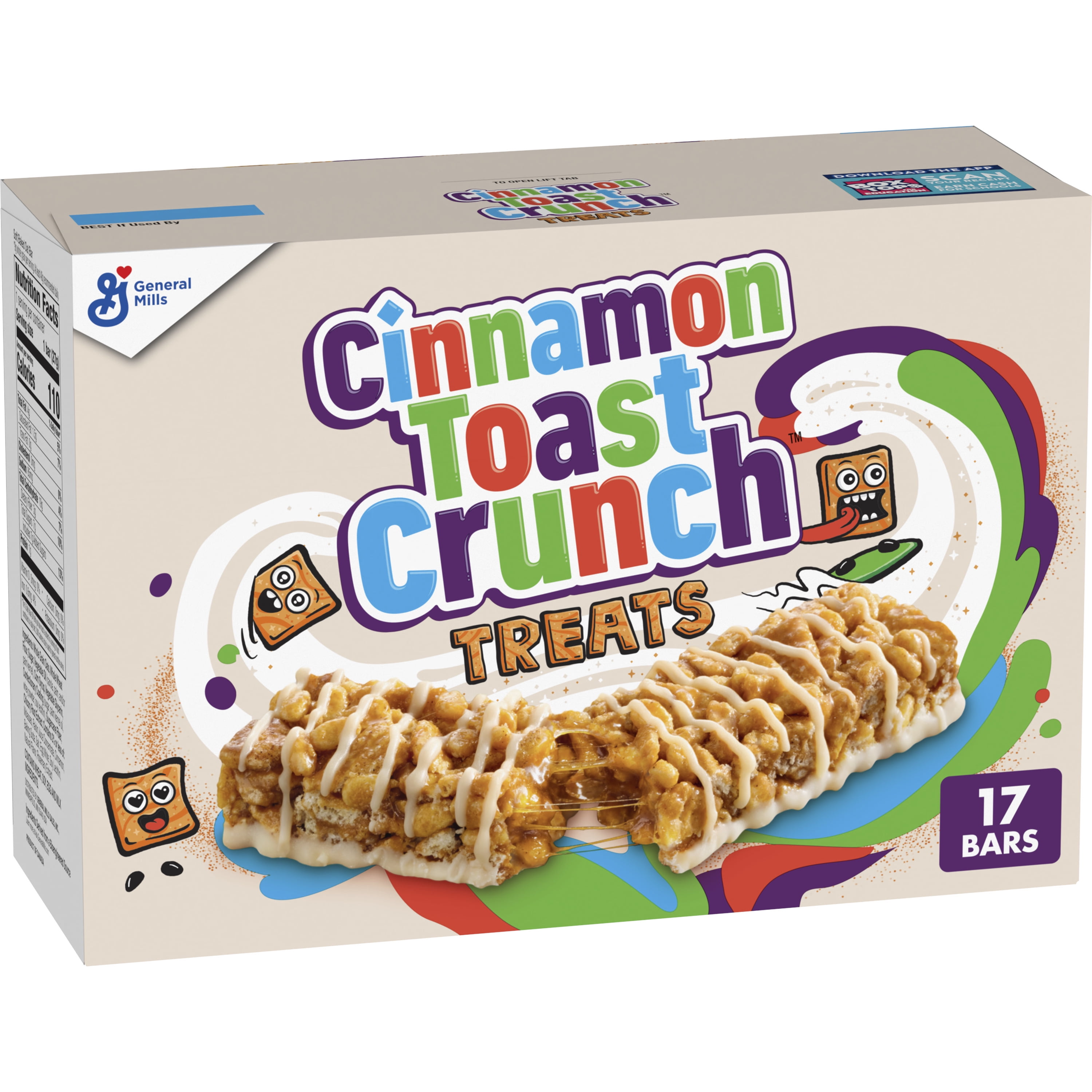 Cinnamon Toast Crunch Cereal Treat Bars, Bonus Pack, 17 Bars, 14.5 oz ...