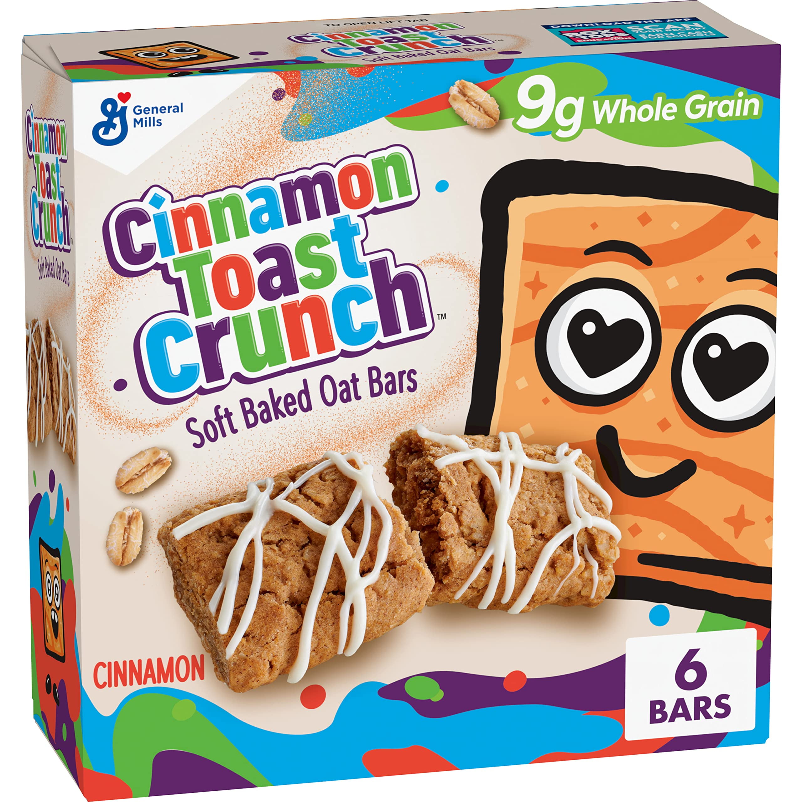 Cinnamon Toast Crunch Soft Baked Oat Bars, Chewy Snack Bars, 6 Ct ...