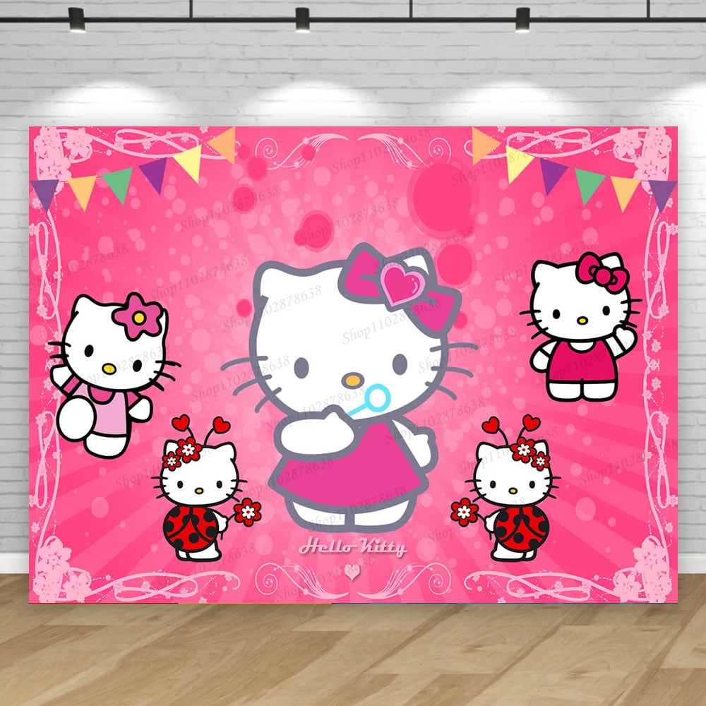 Cinnamonroll Rabbit Party Backdrop Hello Kitty Princess Kids Girl Happy ...