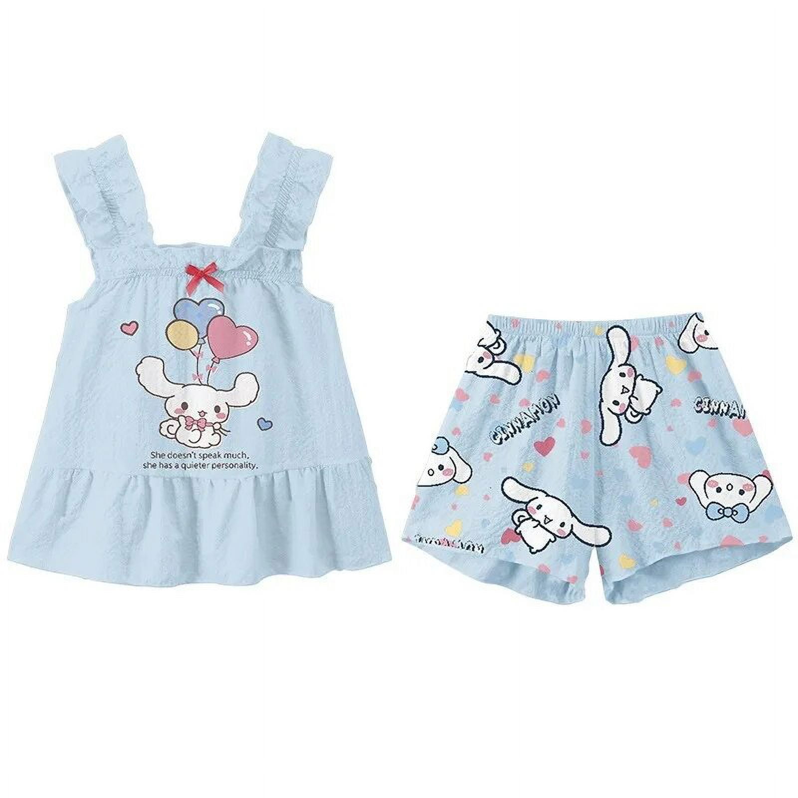 Cinnamonrolls Pajamas Set Kawaii Anime Cartoon Suspender Summer Cute ...