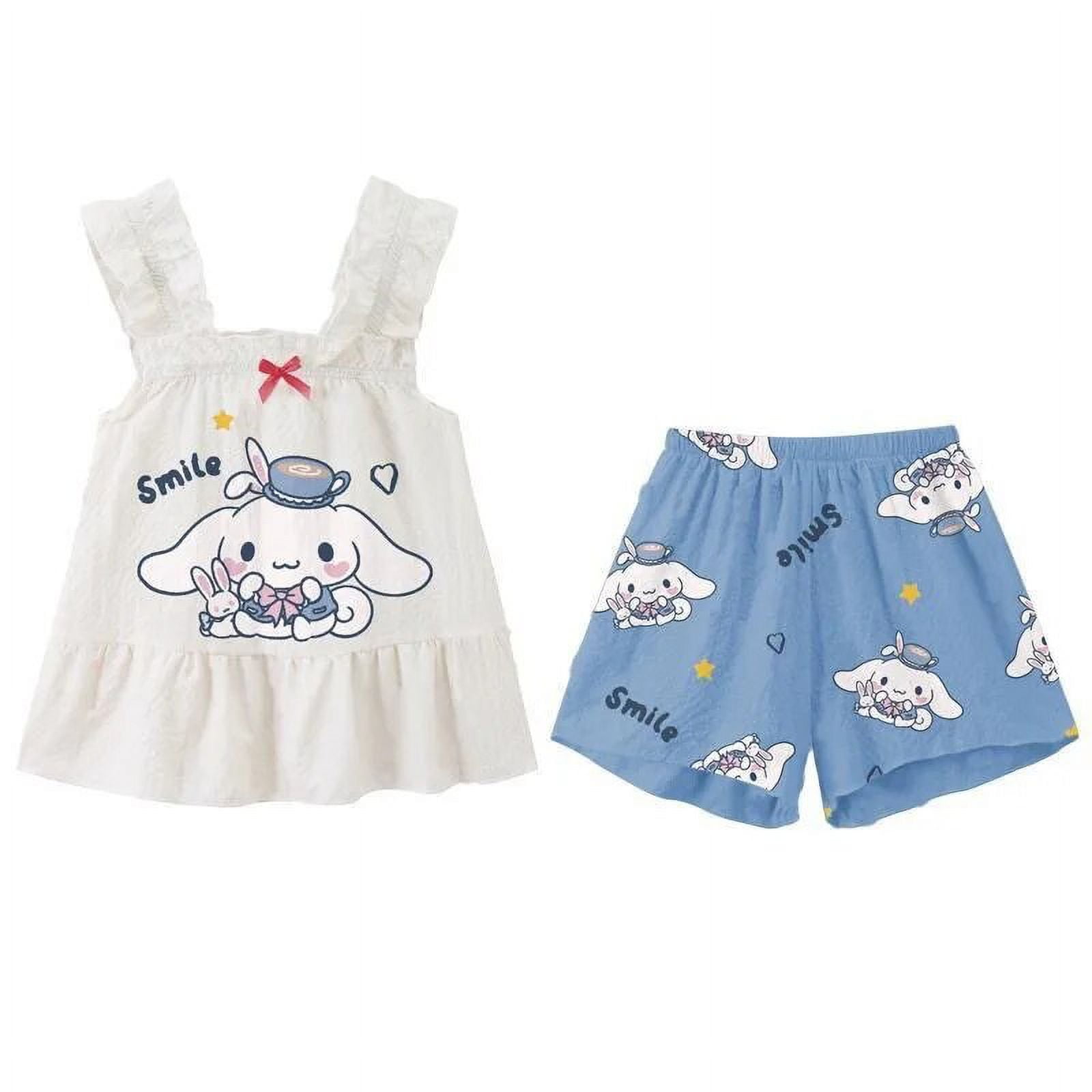 Cinnamonrolls Pajamas Set Kawaii Anime Cartoon Suspender Summer Cute ...