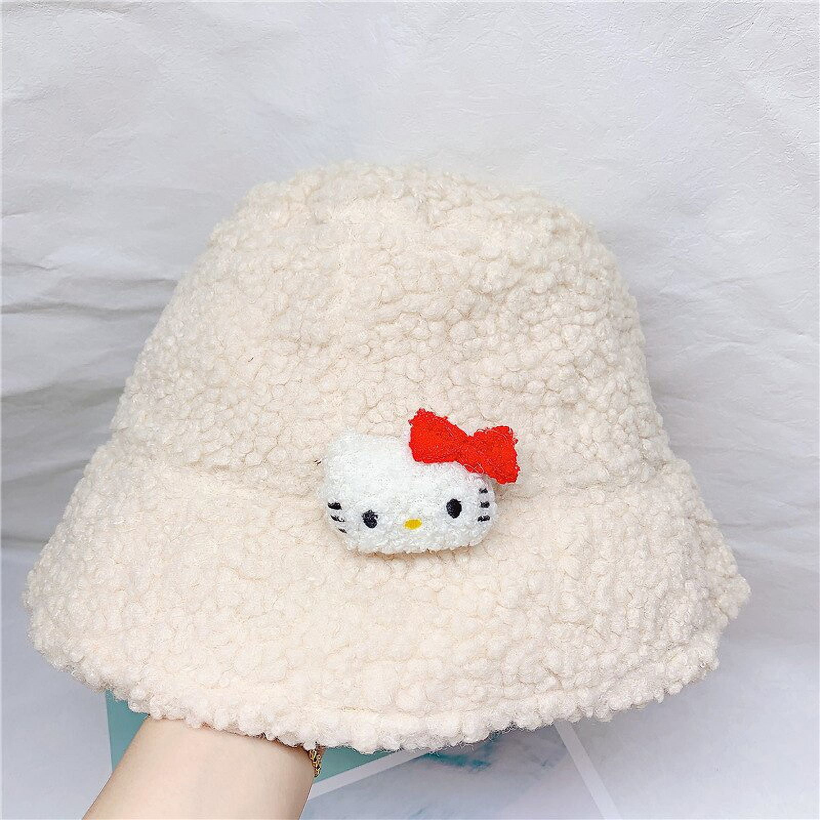 Cinnamorol Melody Hello Kitty Pom Pom Purin Lambskin Bucket Hat Autumn ...