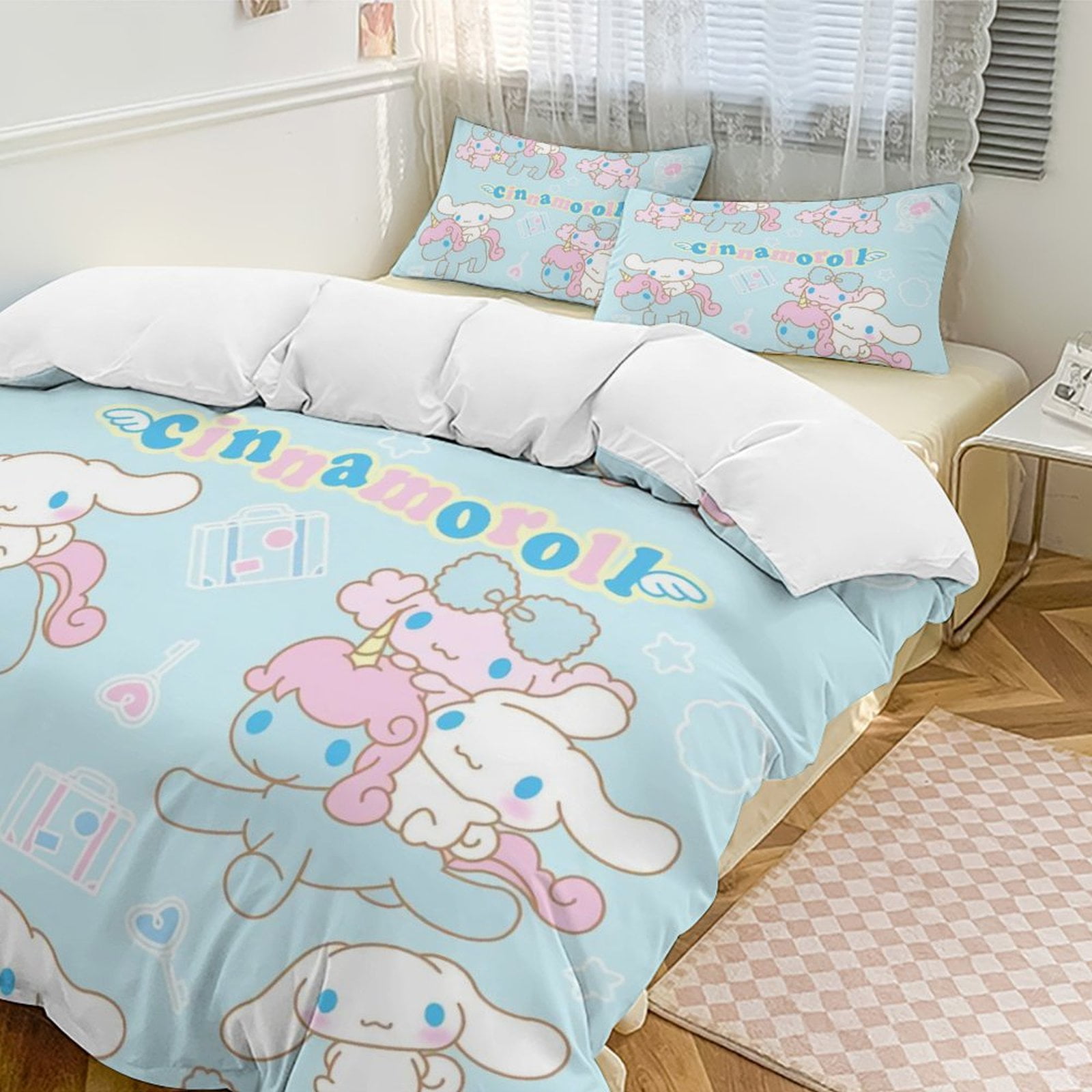 Cinnamoroll 3-Piece Bedding Set (1 Duvet Cover + 2 Pillow Shams ...