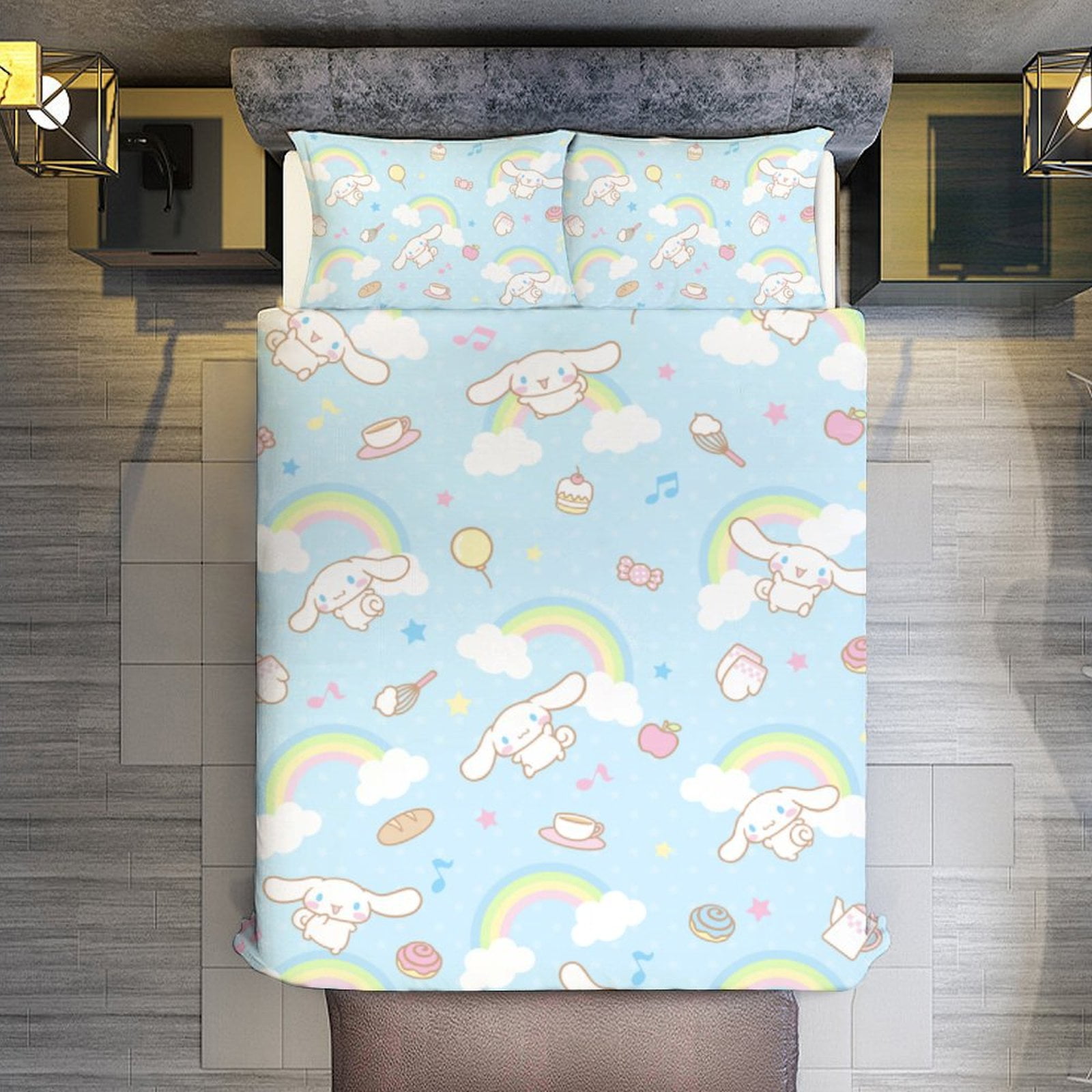 Cinnamoroll 3-Piece Comforter Set for Bedroom, Cinnamoroll Bedding Set ...