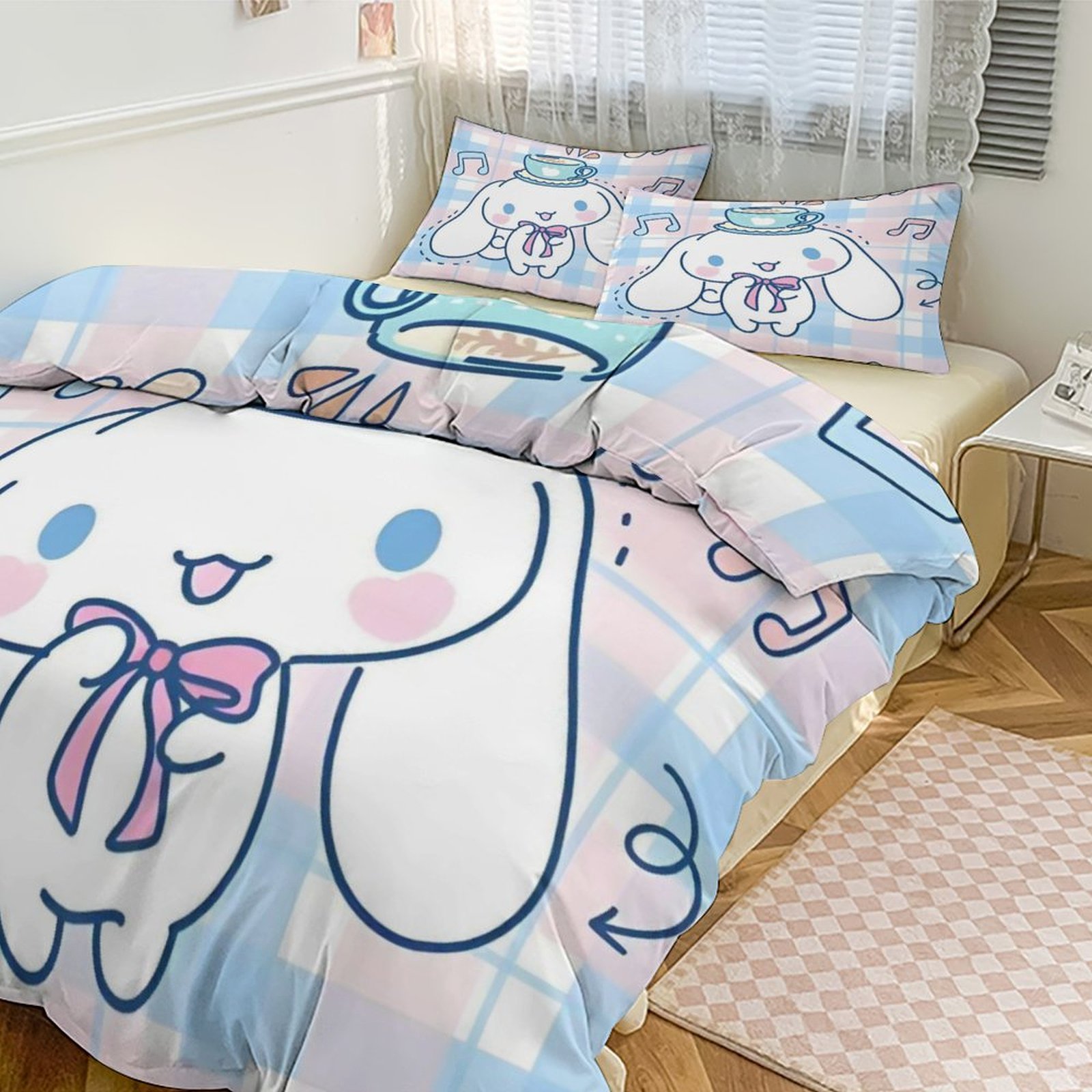 Cinnamoroll 3-Pieces Cartoon Quilt Cartoon Bedding Sets With1Quilt ...