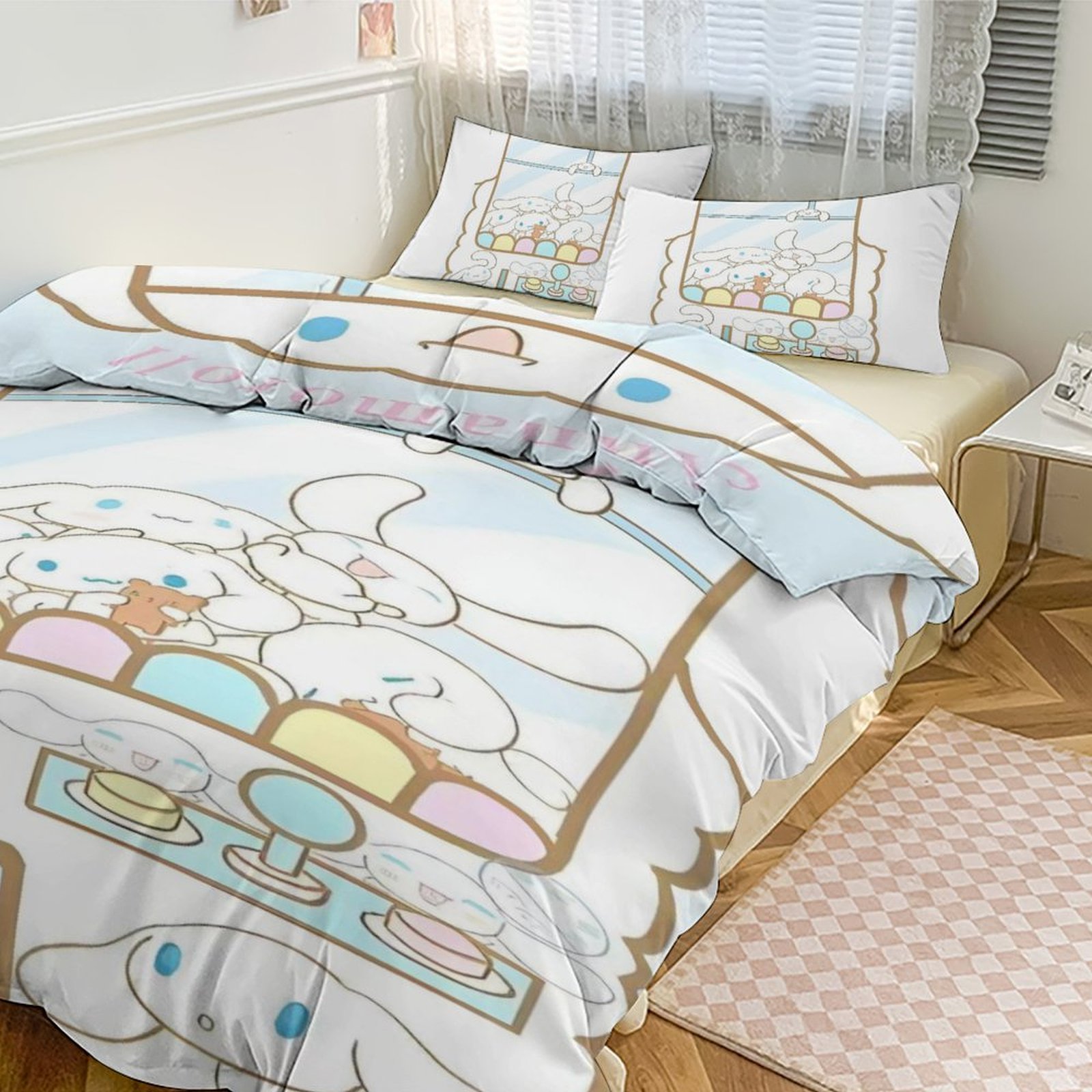 Cinnamoroll 3-Pieces Cartoon Quilt Cartoon Bedding Sets With1Quilt ...