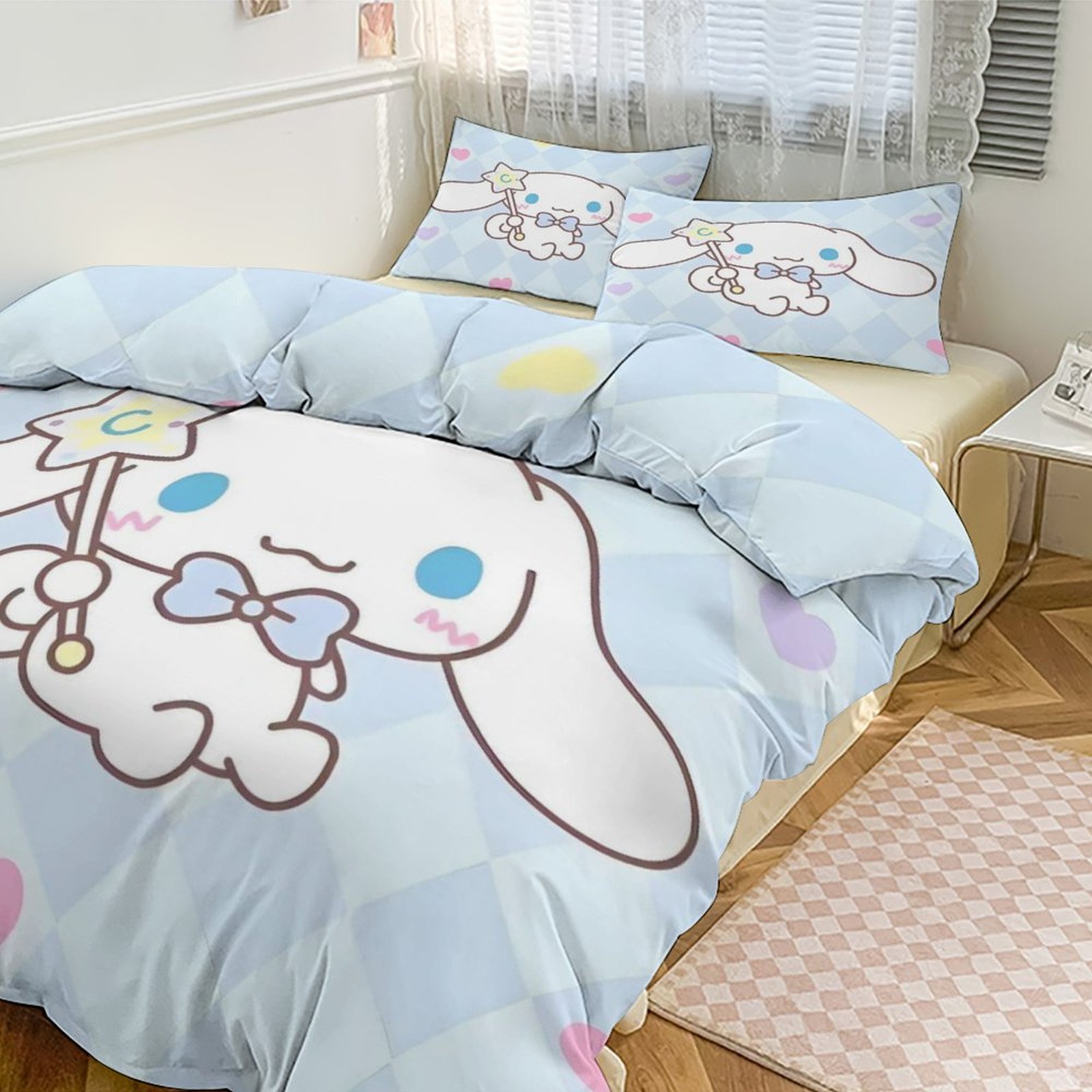 Cinnamoroll 3-Pieces Cartoon Quilt Cartoon Bedding Sets With1Quilt ...