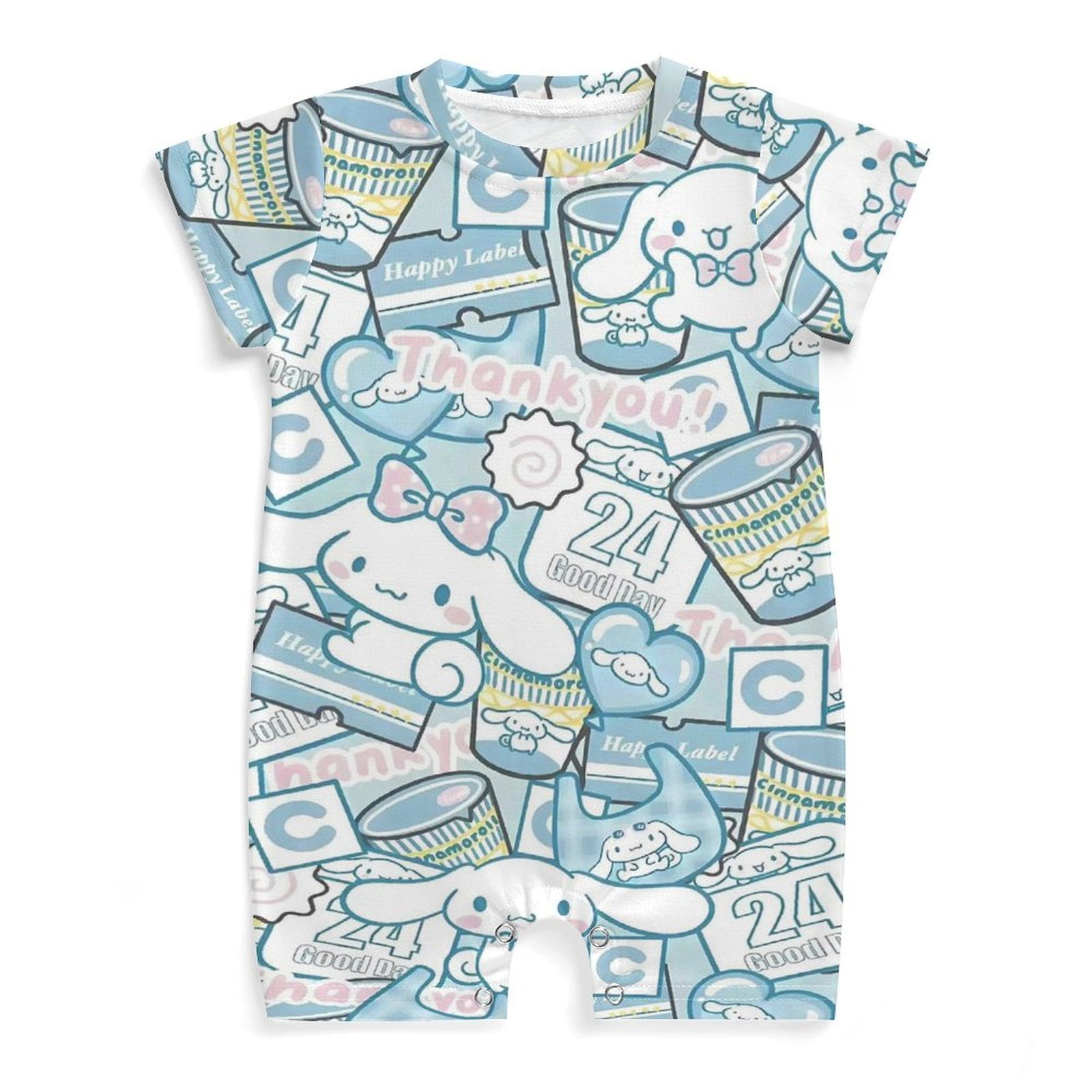 Cinnamoroll Baby Boy Girl Romper Short Sleeve Cotton Bodysuit Outfits ...