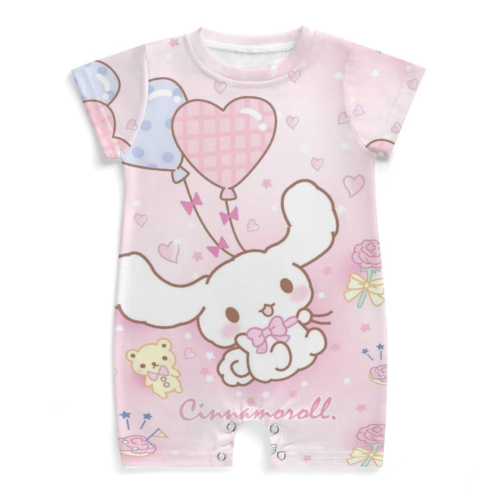 Cinnamoroll Baby Boy Girl Romper Short Sleeve Cotton Bodysuit Outfits ...