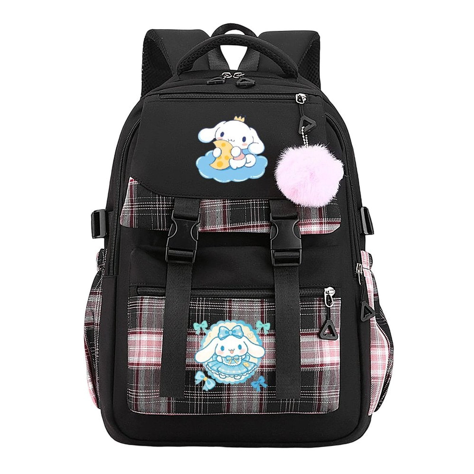Cinnamoroll Backpack ,17 in Lightweight Casual Plaid Laptop Travel Bag ...