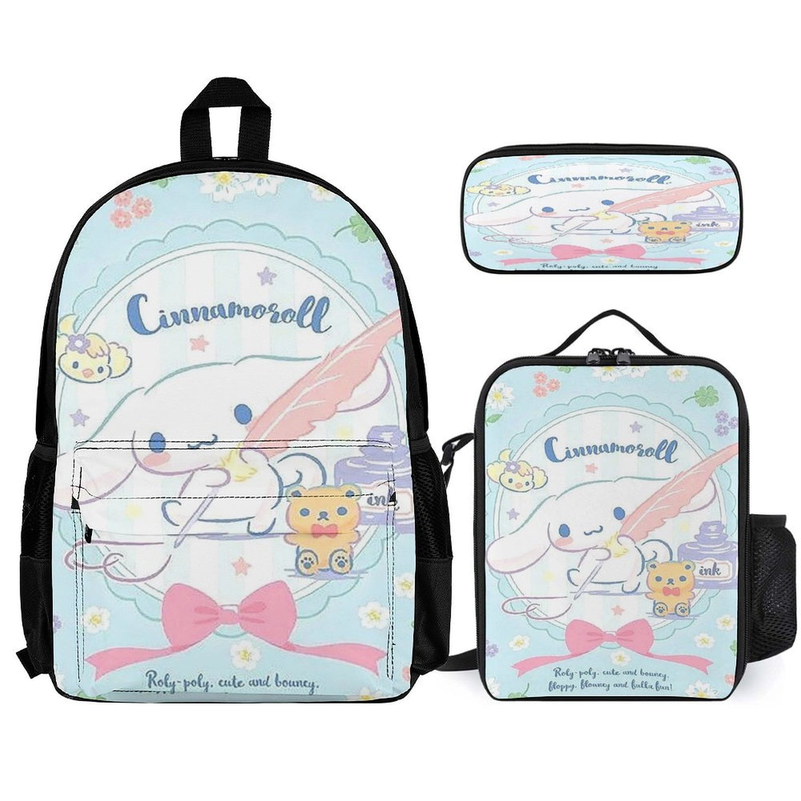 Cinnamoroll Backpack 3-Piece Set | 16.5" Backpack, Pencil Case and ...