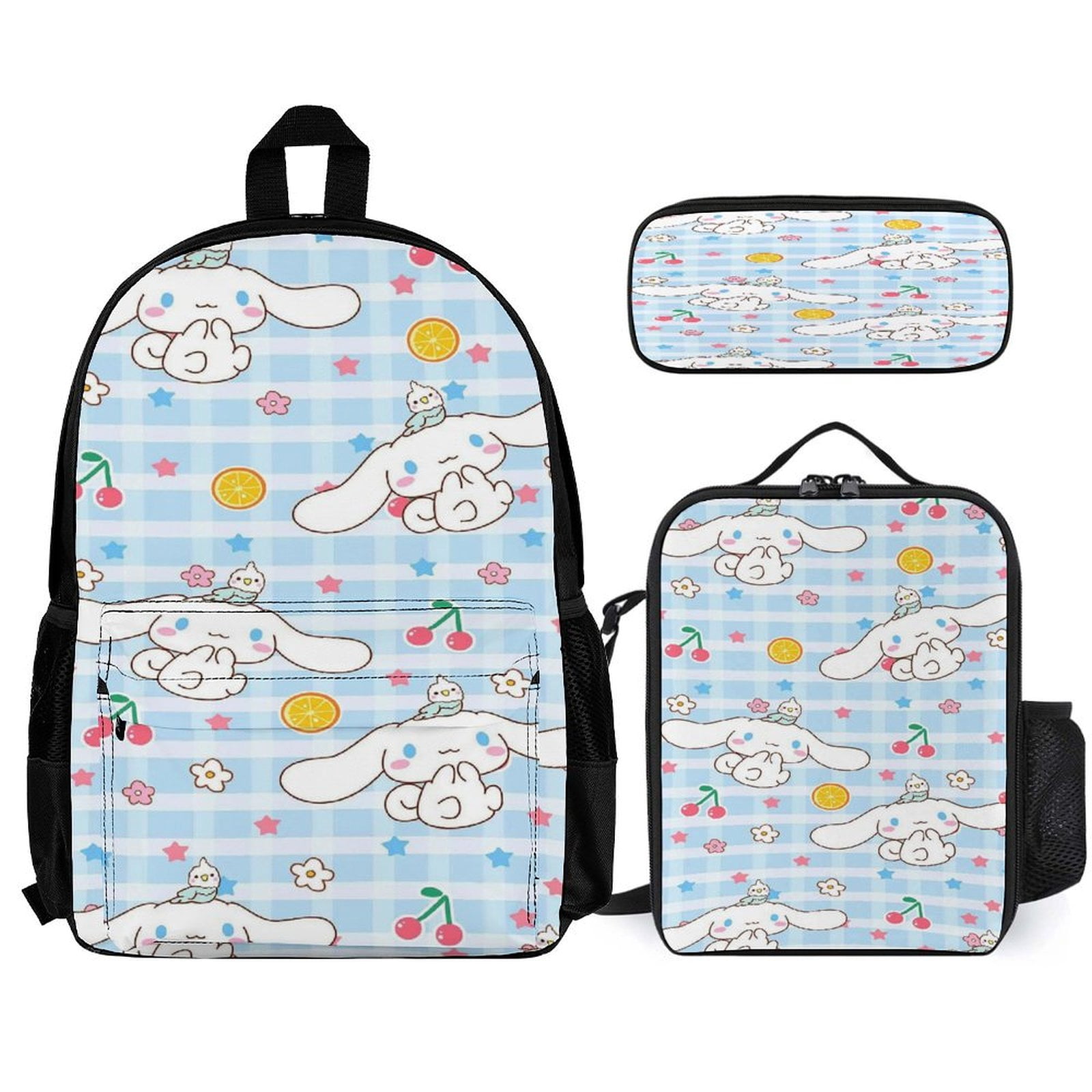 Cinnamoroll Backpack 3 PCS Set Laptop Backpack with Pencil Case Lunch ...