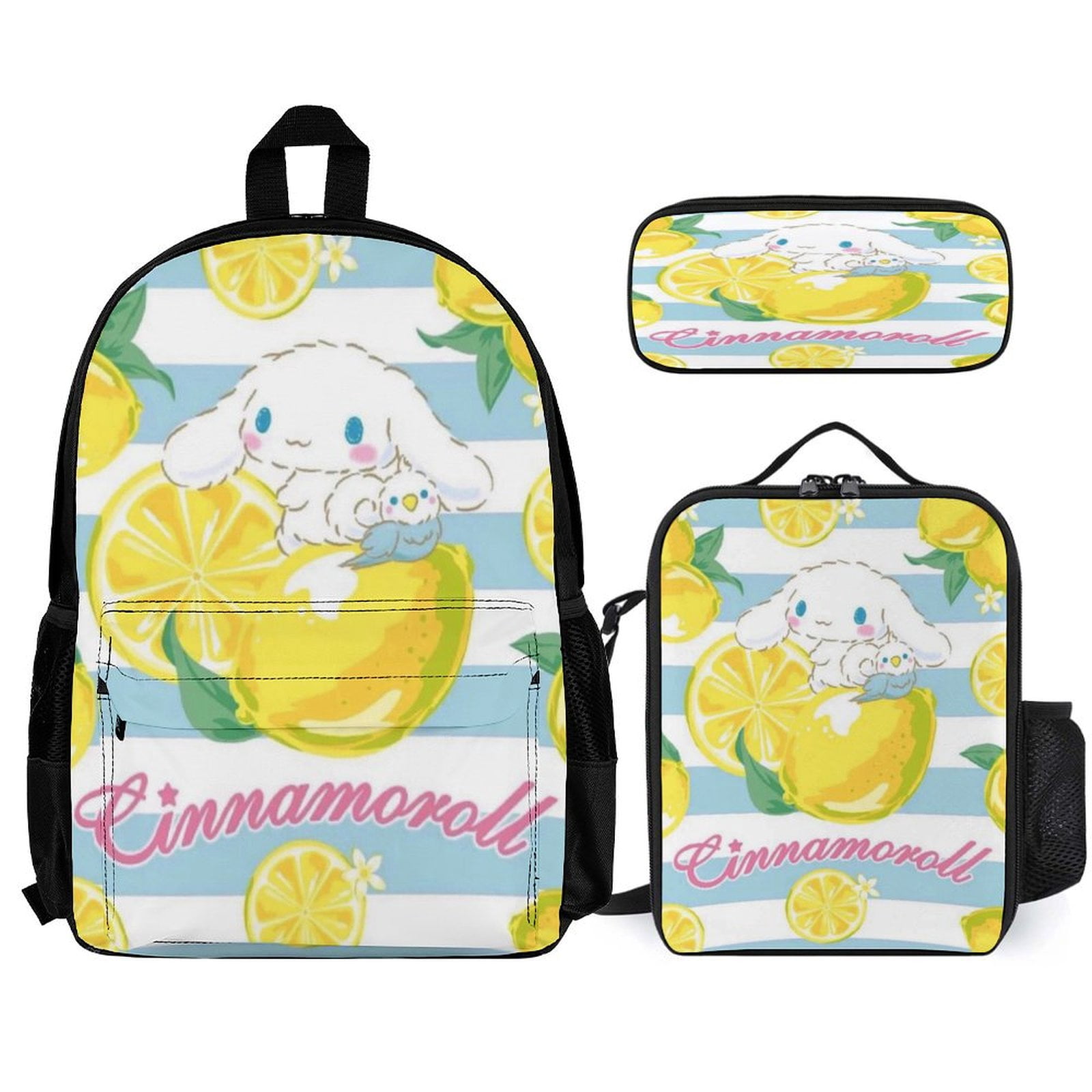 Cinnamoroll Backpack 3 PCS Set Laptop Backpack with Pencil Case Lunch ...