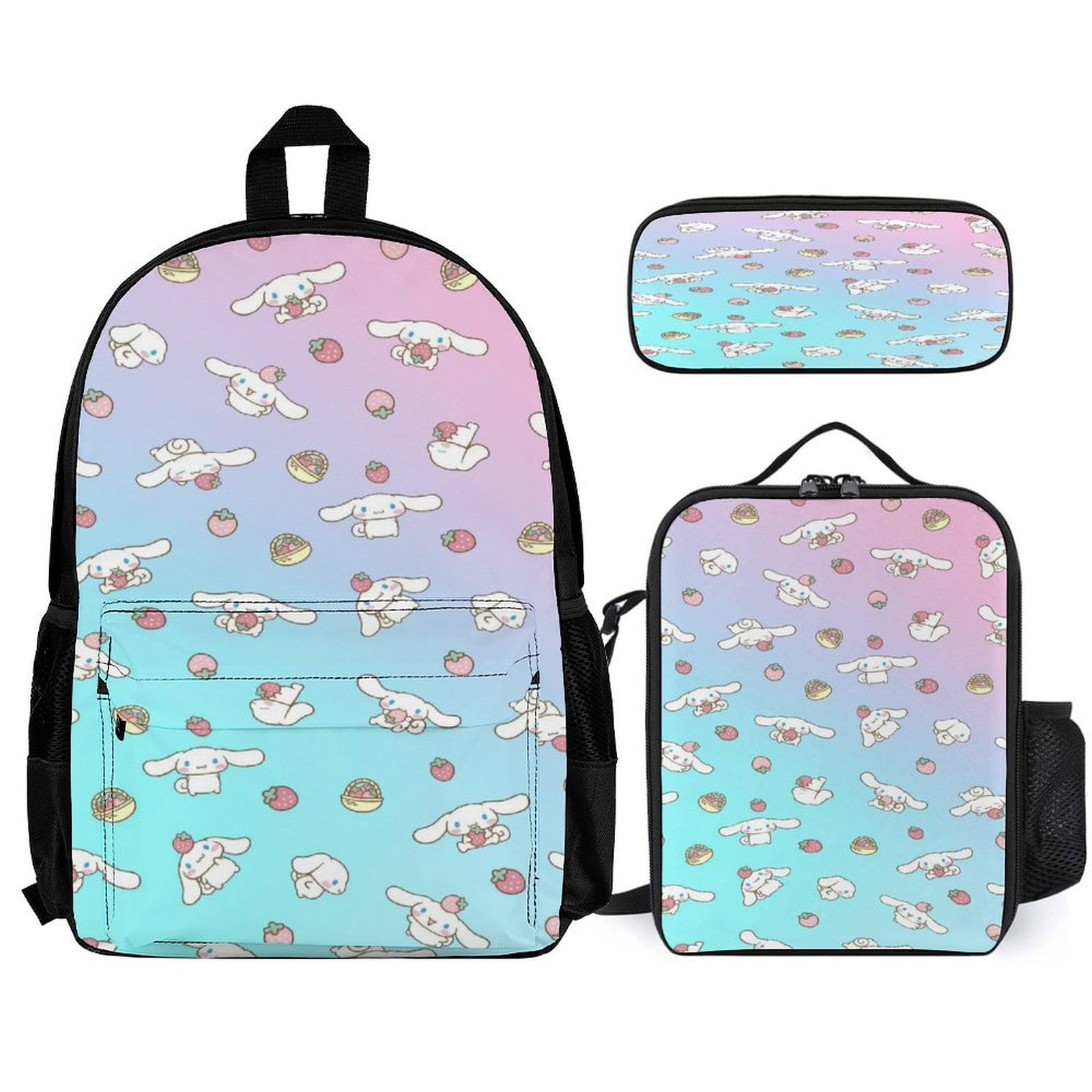 Cinnamoroll Backpack 3 PCS Set Laptop Backpack with Pencil Case Lunch ...