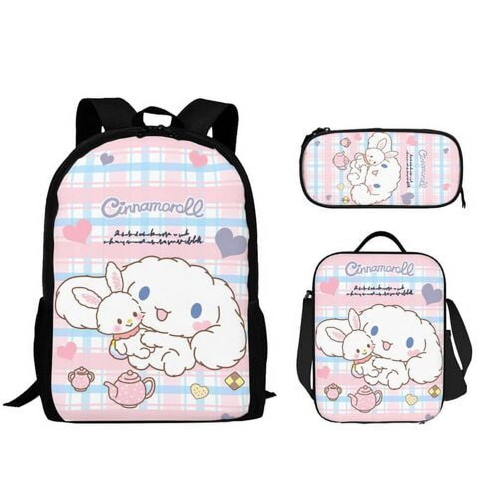 Cinnamoroll Backpack Set, Backpack with Lunch Box and Pencil Case 3pcs ...