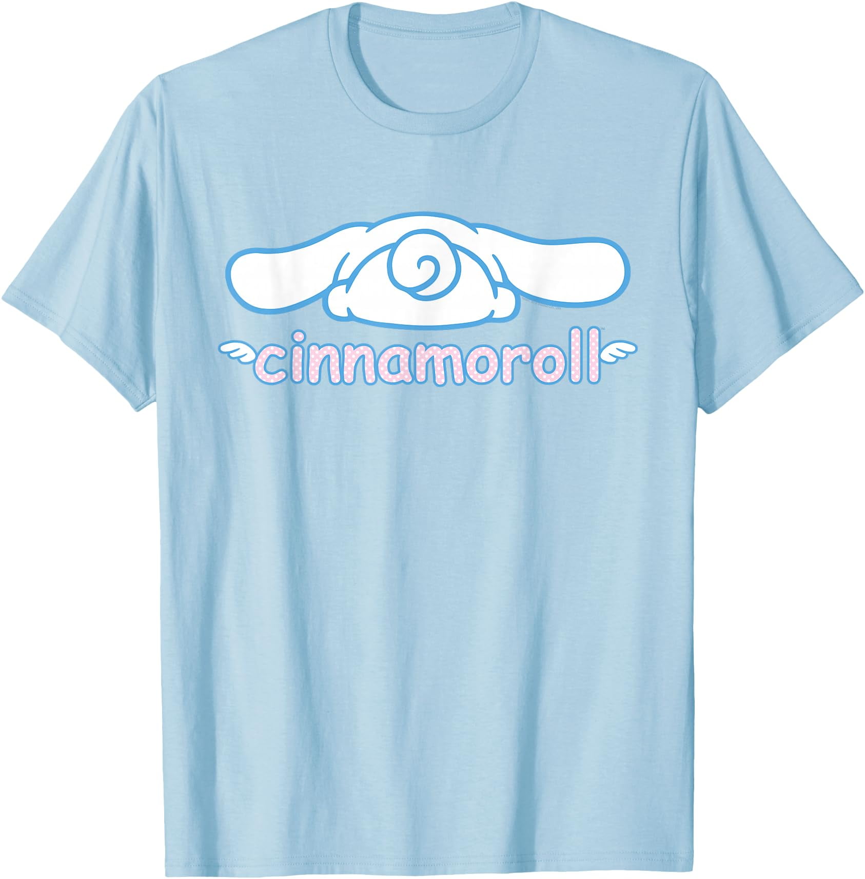 Cinnamoroll Backside Logo DTG Print Unisex T-Shirt,Light Blue Color ...