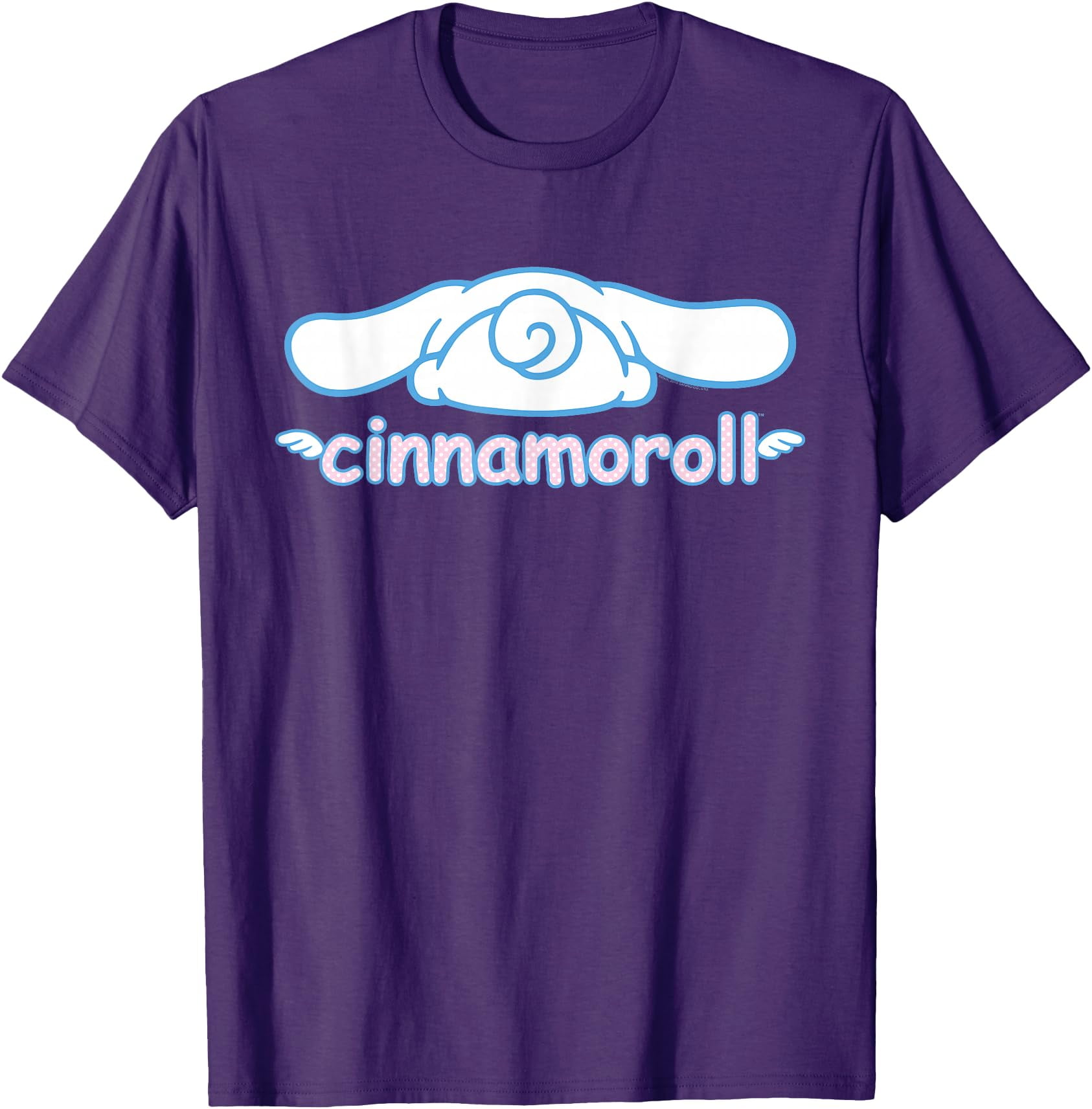 Cinnamoroll Backside Logo DTG Print Unisex T-Shirt,Purple Color,Size YS ...