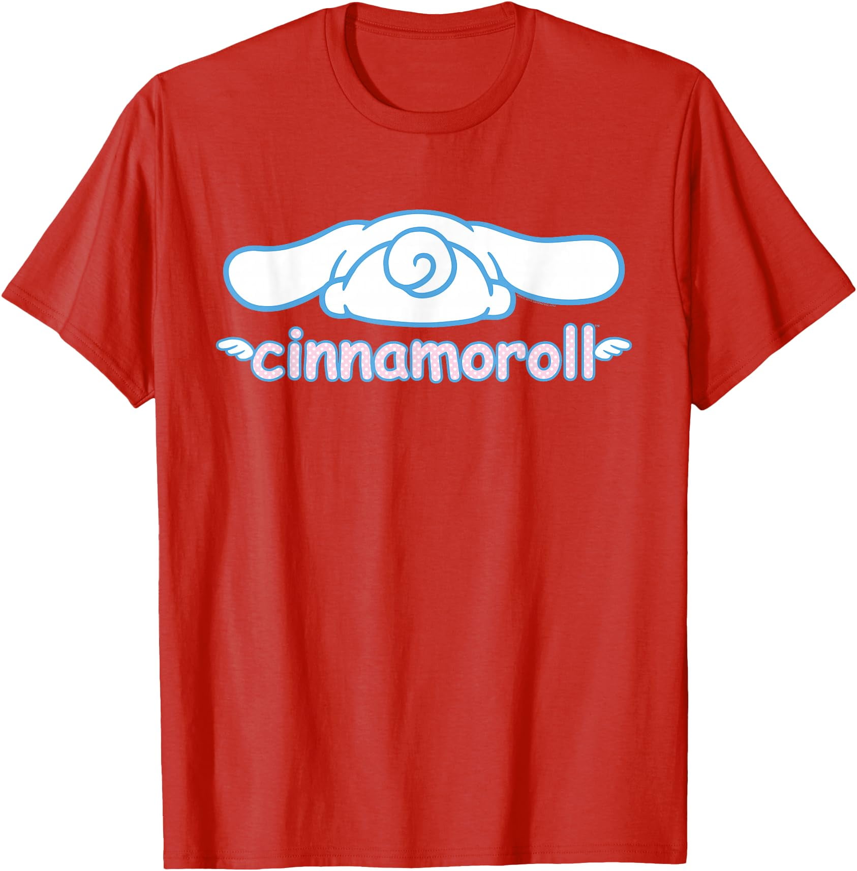 Cinnamoroll Backside Logo DTG Print Unisex T-Shirt,Red Color,Size YL ...