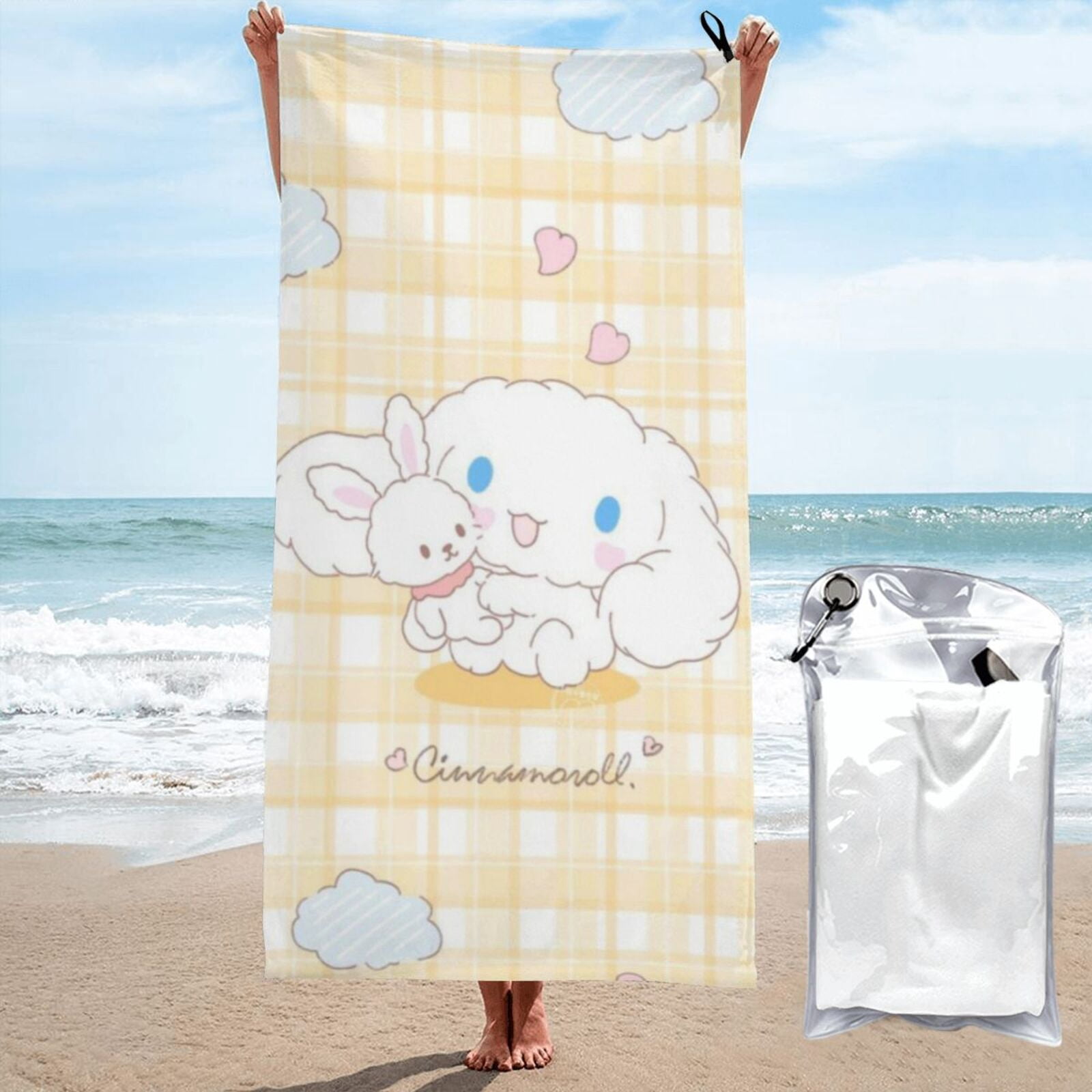 Cinnamoroll Beach Towel Absorbent Large Towel 3D Cartoon Towel Fast ...