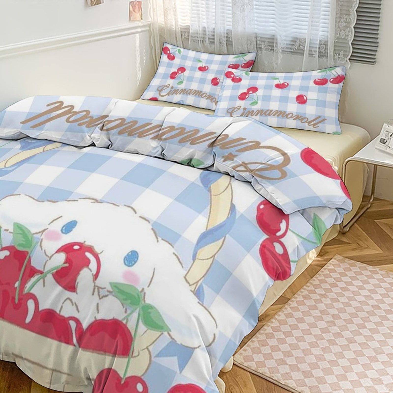 Cinnamoroll Bedding Sets for Kids Men Women Full Size 3pcs 1 Comforter ...