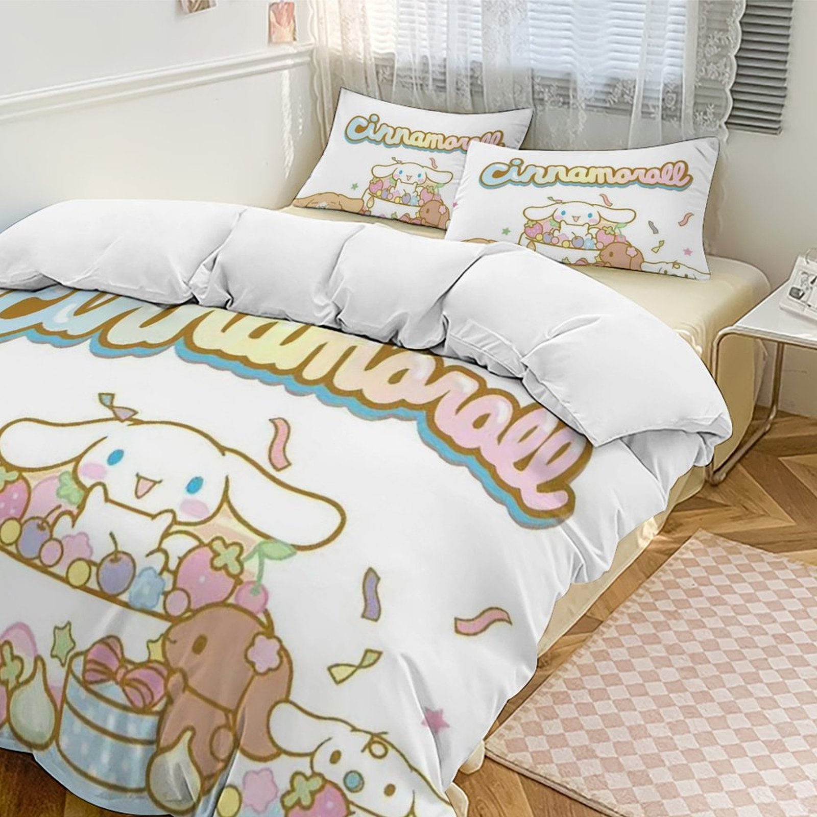 Cinnamoroll Bedding Sets for Kids Men Women Full Size 3pcs 1 Comforter ...