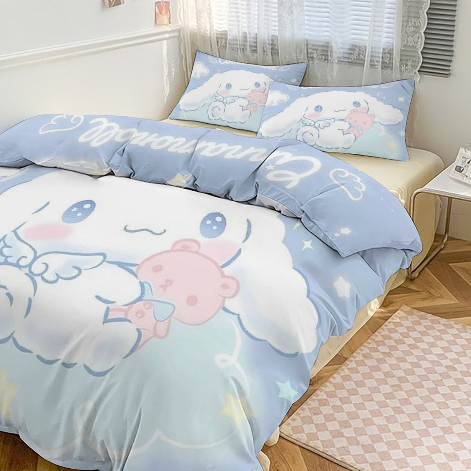 Cinnamoroll Bedding Sets for Kids Men Women Full Size 3pcs 1 Comforter ...