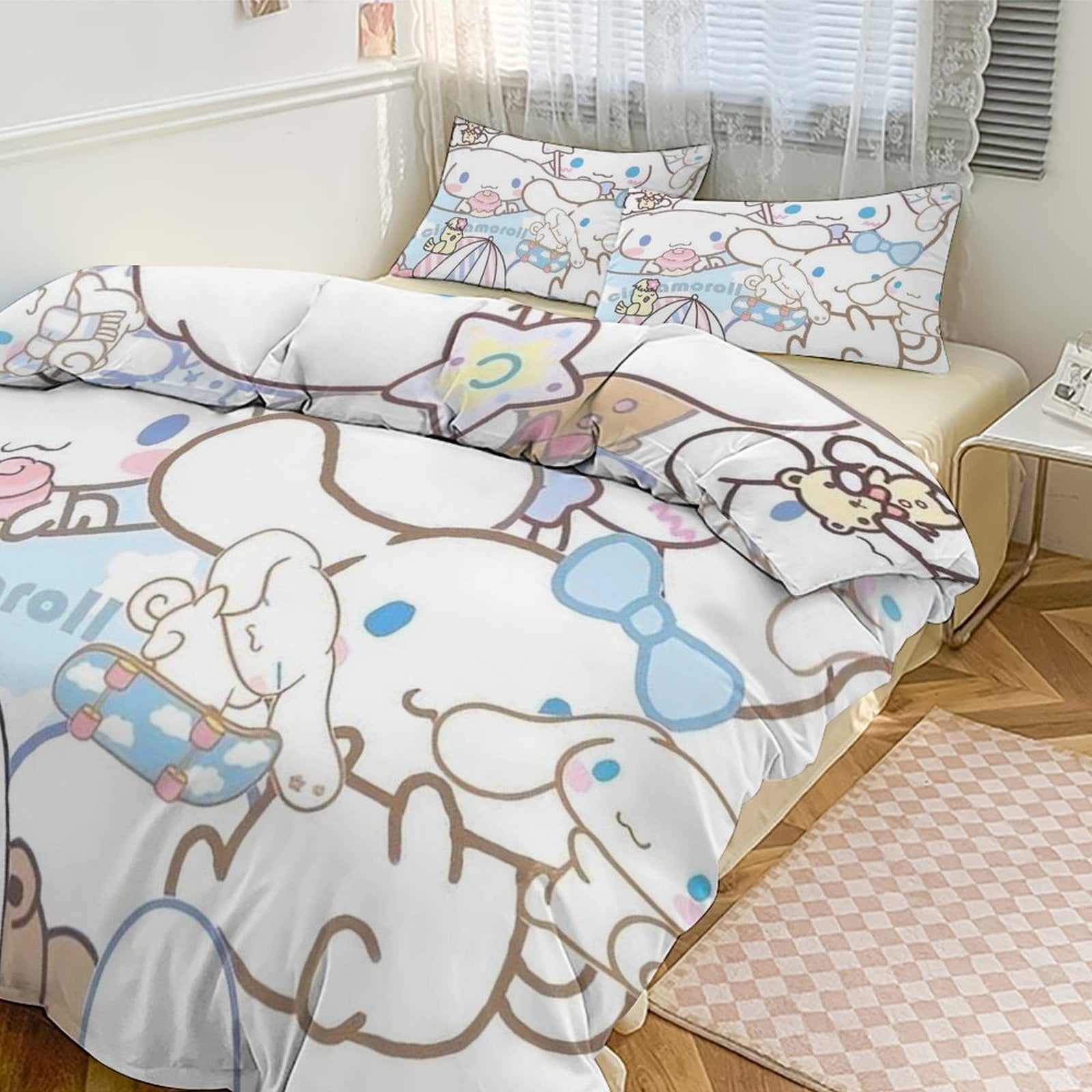 Cinnamoroll Bedding Sets for Kids Men Women Full Size 3pcs 1 Comforter ...