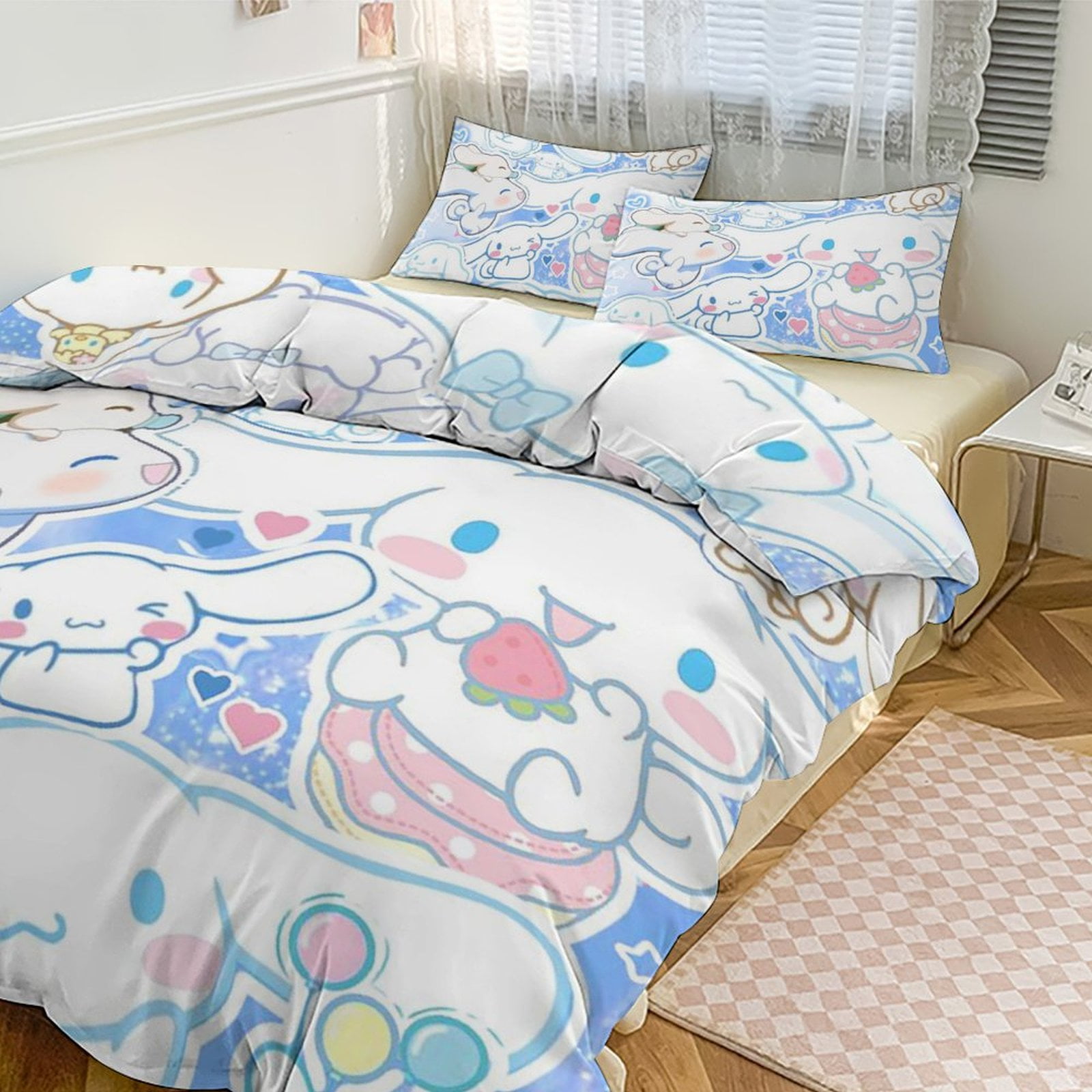 Cinnamoroll Bedding Sets for Kids Men Women King Size 3pcs 1 Comforter ...