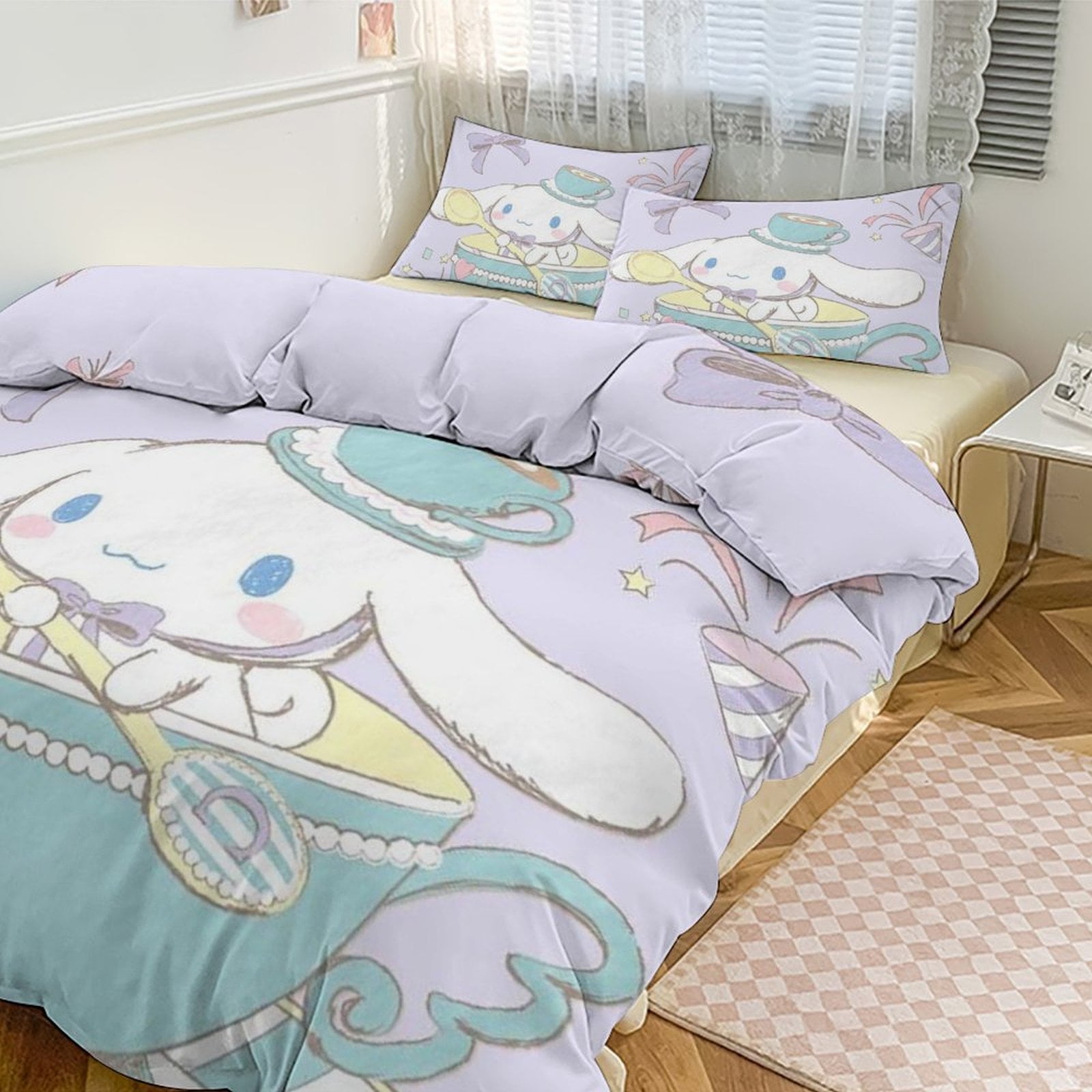 Cinnamoroll Bedding Sets for Kids Men Women Queen Size 3pcs 1 Comforter ...