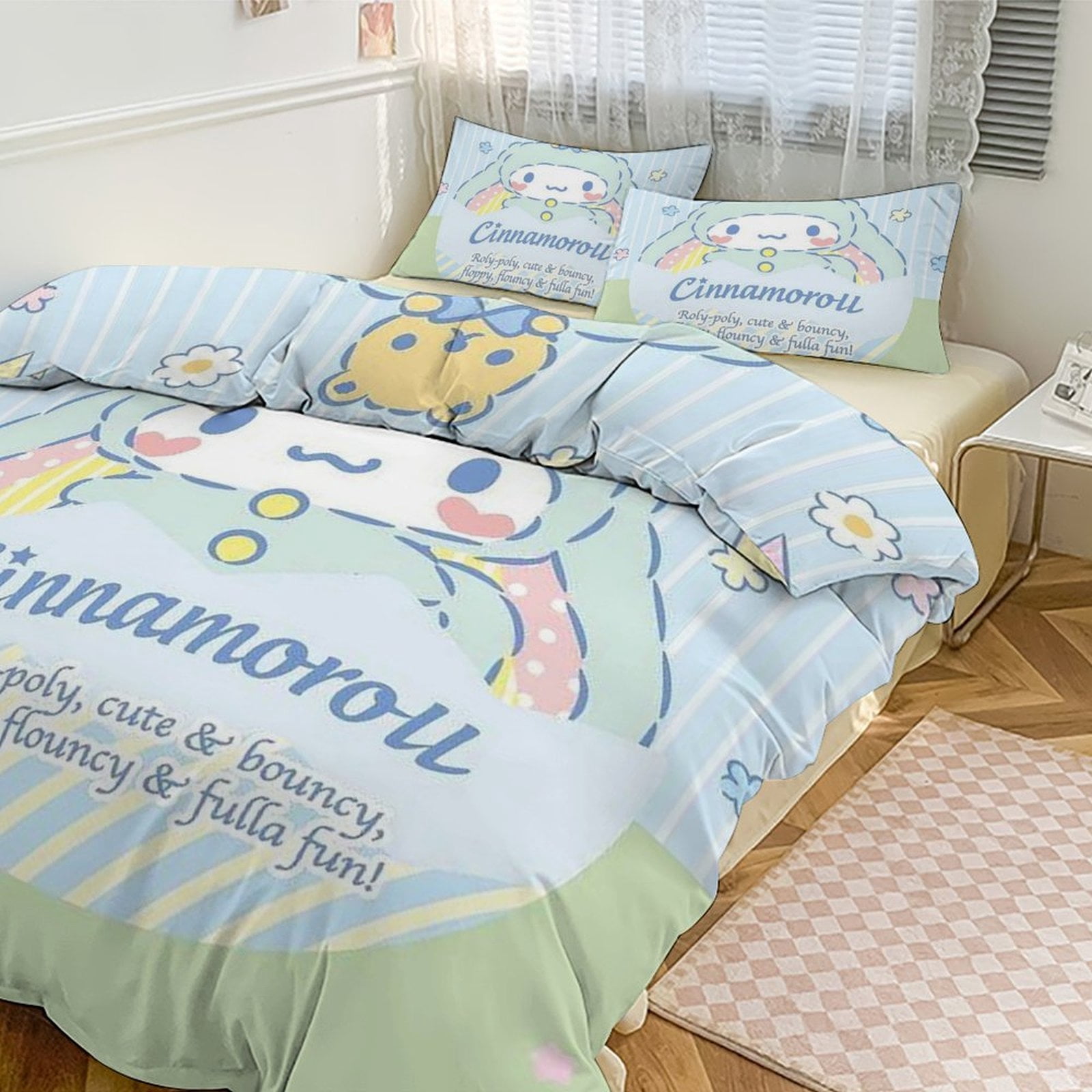 Cinnamoroll Bedding Sets for Kids Men Women Queen Size 3pcs 1 Comforter ...