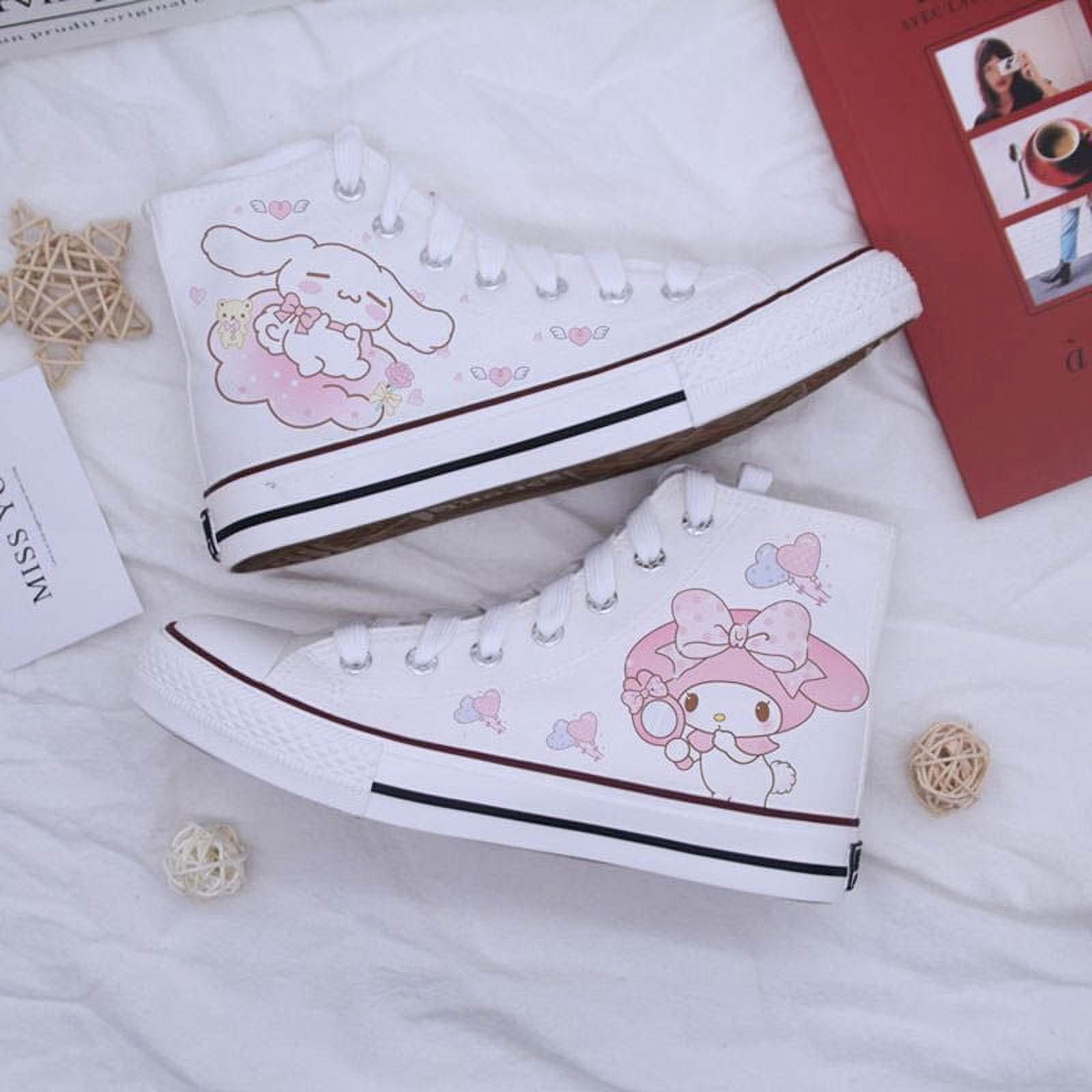 Cinnamoroll Big-ear Dog High-top Canvas Shoes for Women Ins Graffiti ...