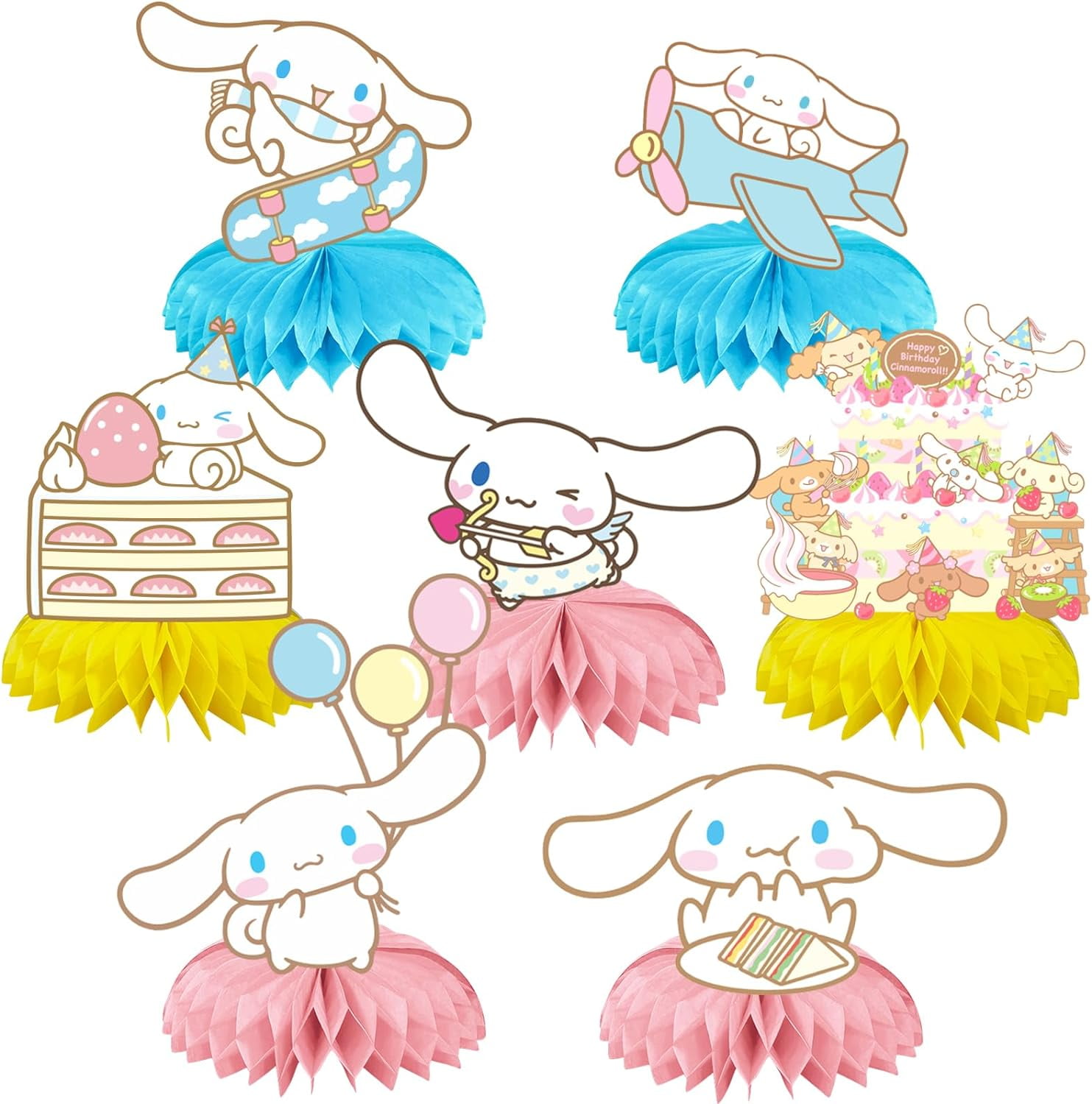 Cinnamoroll Birthday Party Decorations, 7Pcs Cinnamoroll Theme Party ...