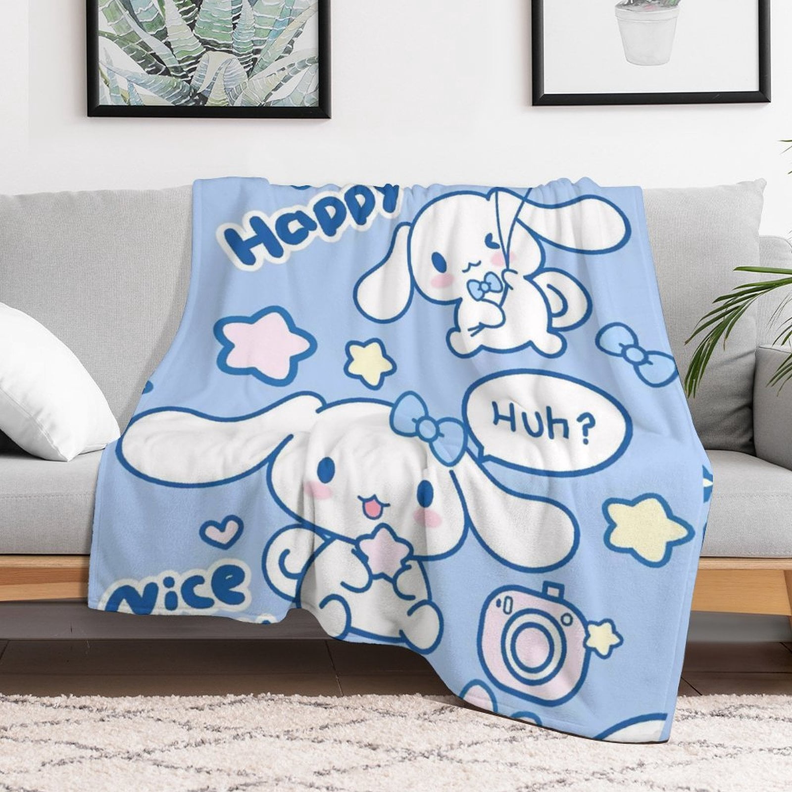 Cinnamoroll Blanket for Women Girls Flannel Blanket Cute Throw Blanket ...