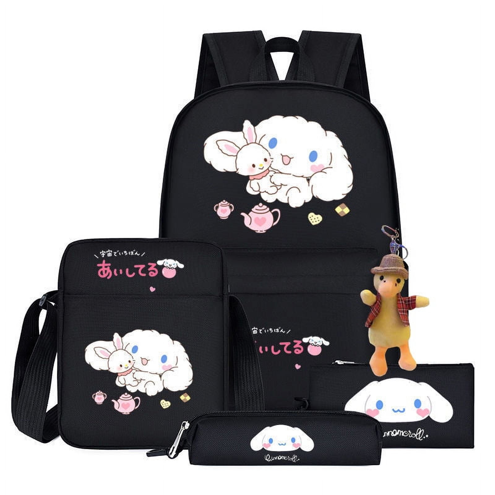 Cinnamoroll Cartoon 4 Piece Backpack Anime Knapsacks Game Day Packs ...