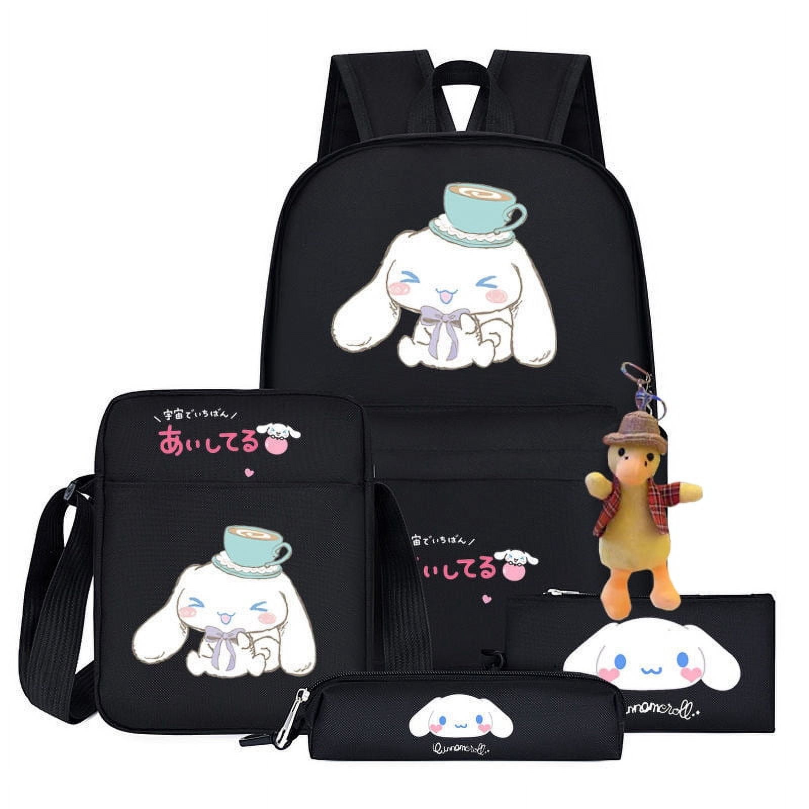 Cinnamoroll Cartoon 4 Piece Backpack Anime Knapsacks Game Day Packs ...