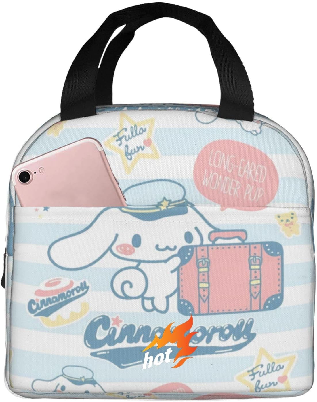 Cinnamoroll Cartoon Insulated Lunch Box Cute Lunch Bag Portable Large ...