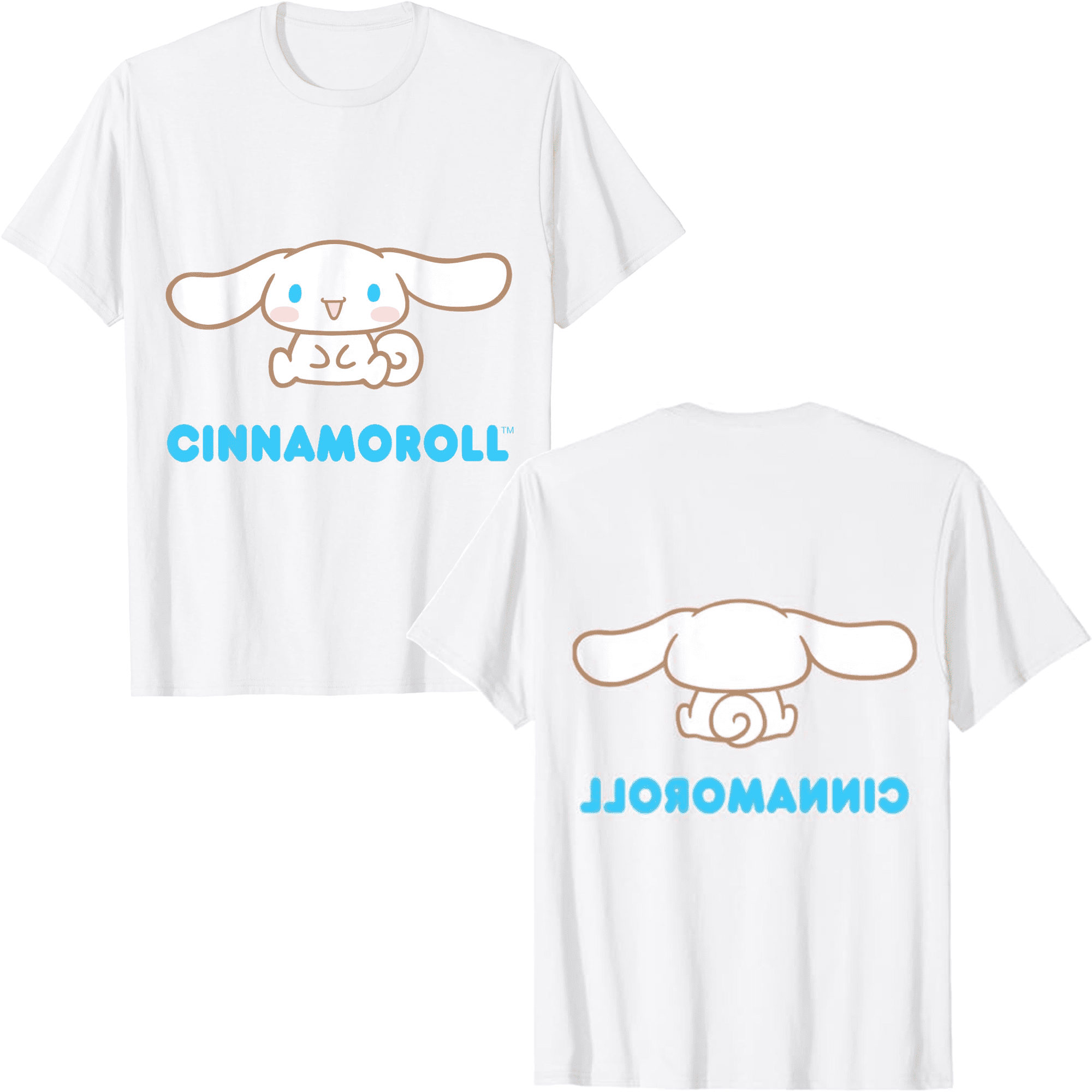 Cinnamoroll Character Front and Back T-Shirt,Military Green color,size ...