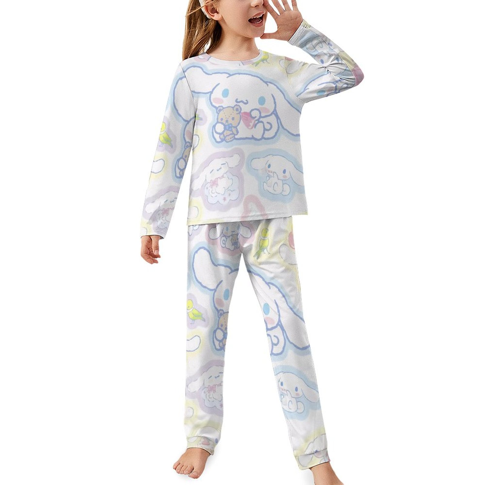 Cinnamoroll Child Pajamas Set for Boys Girls 6 Sizes, Long Sleeve Soft ...