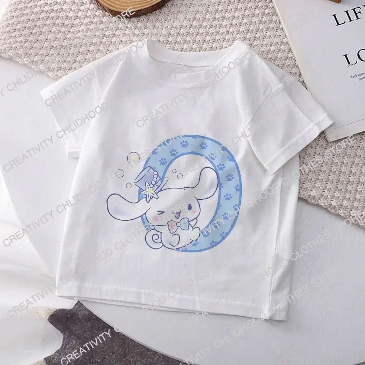 Cinnamoroll Children T-shirt Letter A B C D Name Combination Sanrio ...