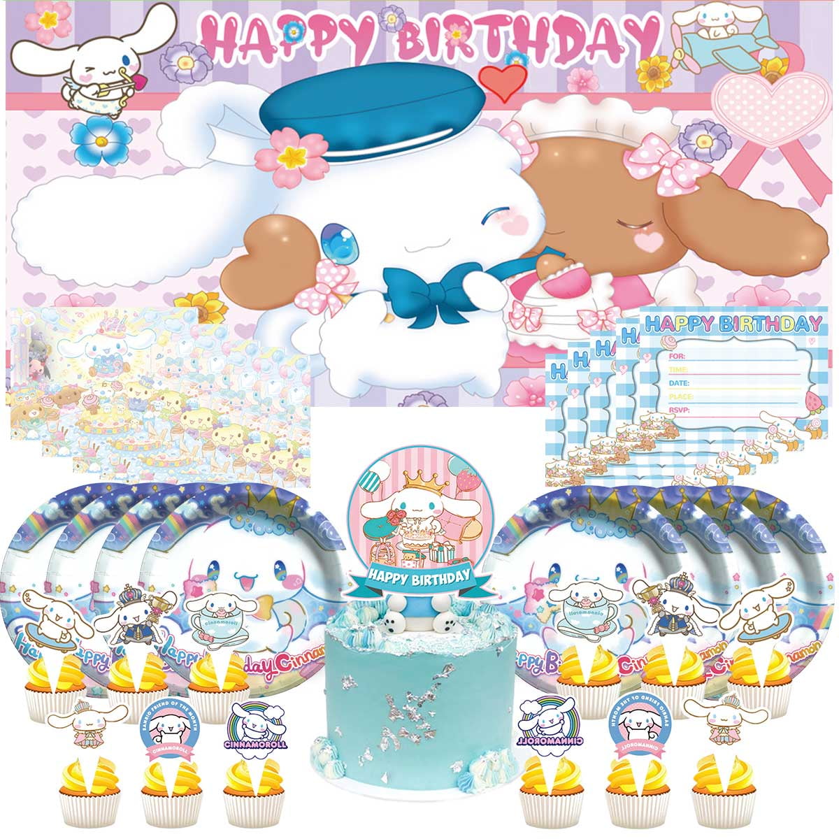 Cinnamoroll Cinnamon Invite Invitation Cards Party Supplies Decor ...
