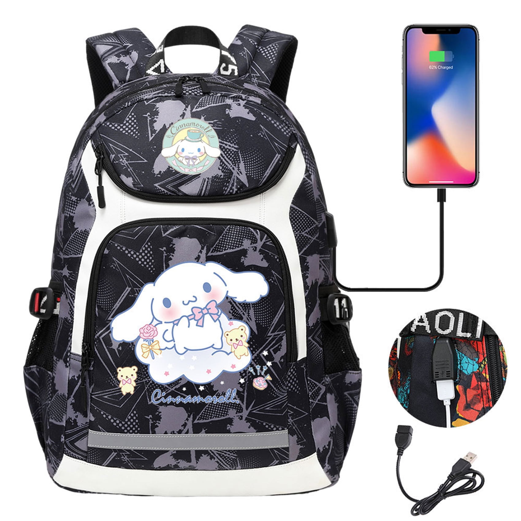 Cinnamoroll Cute Computer Knapsack Cartoon Rucksack-Lightweight Student ...