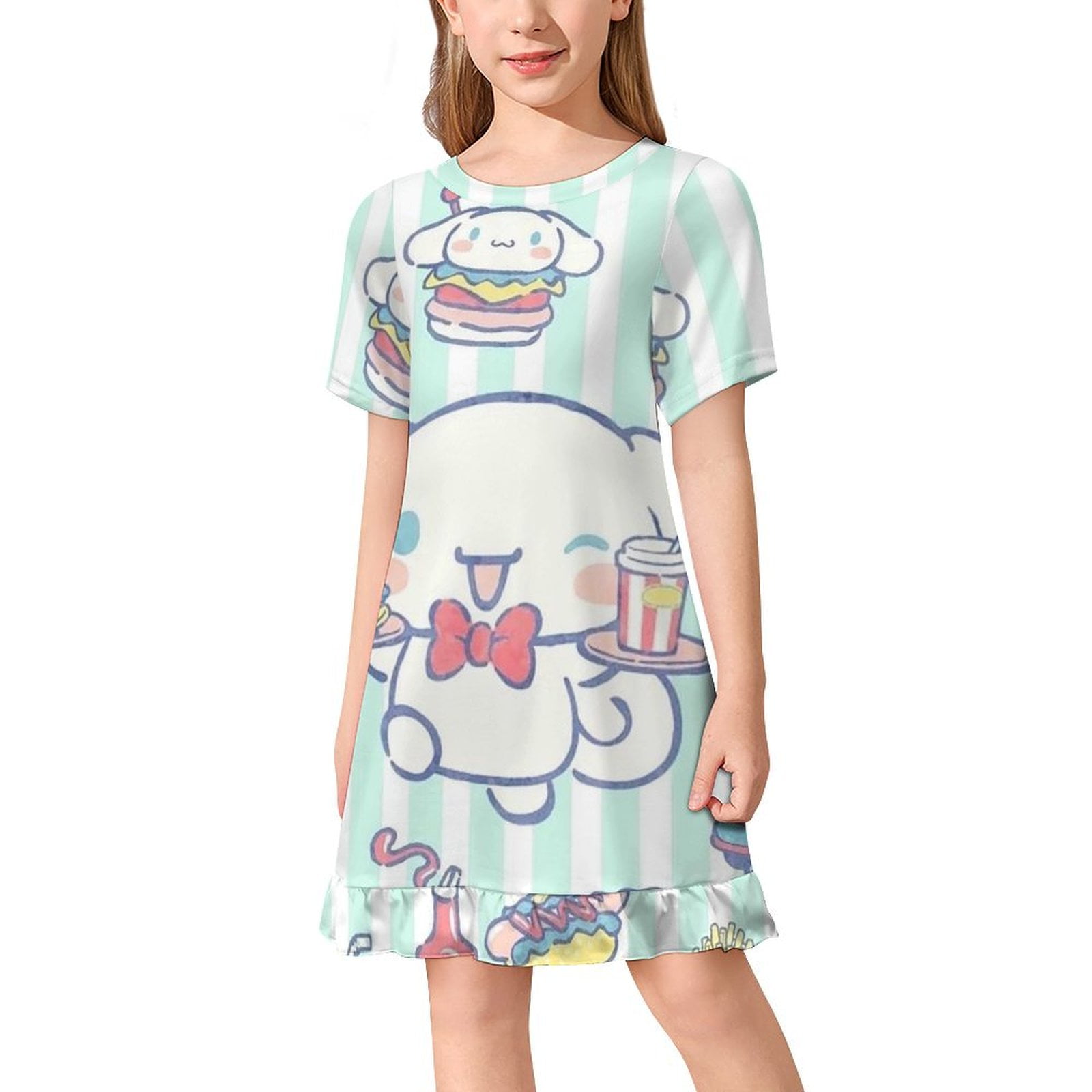 Cinnamoroll Dress for Girls Cute Casual Dresses 110CM Cinnamoroll Merch ...