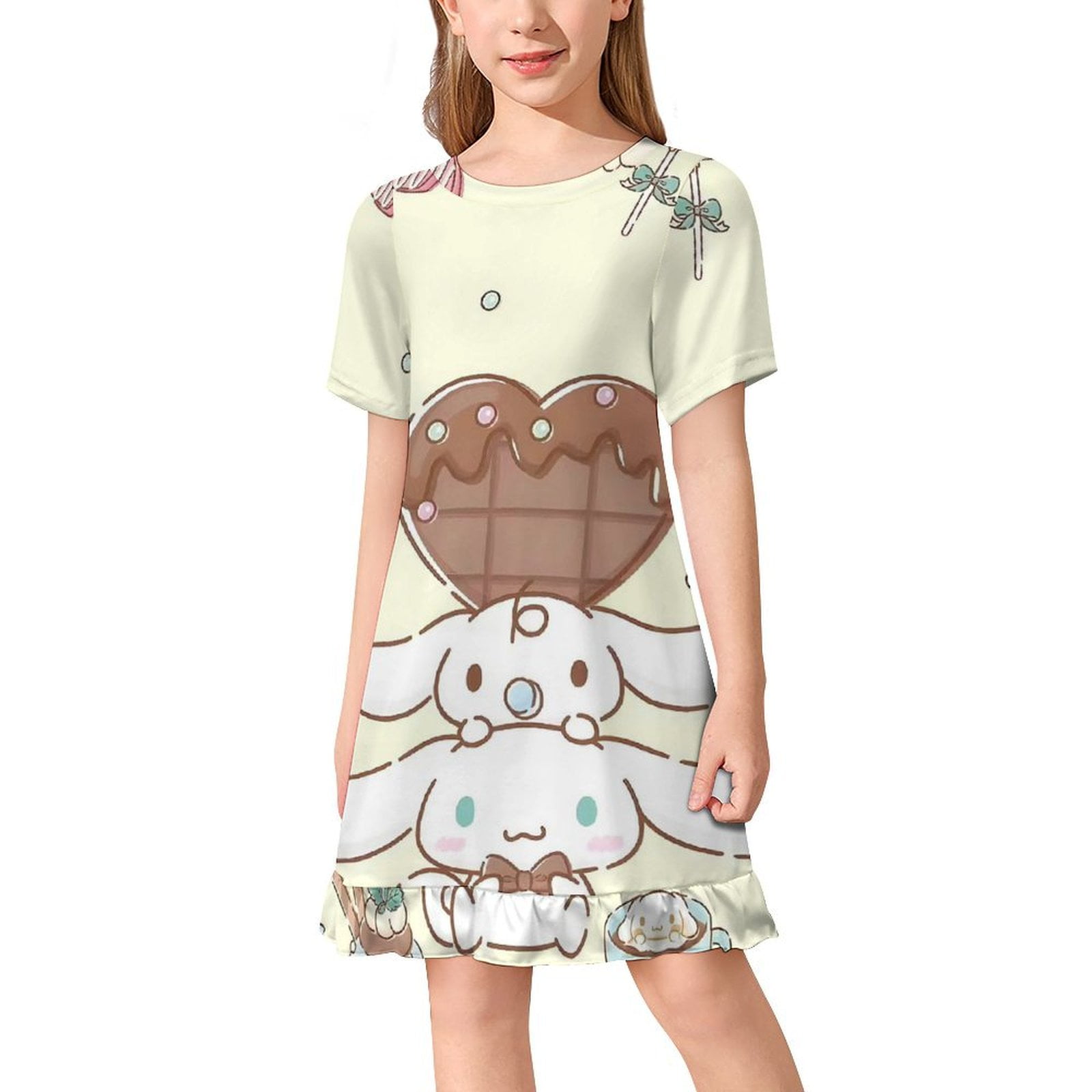 Cinnamoroll Dress for Girls Cute Casual Dresses 110CM Cinnamoroll Merch ...