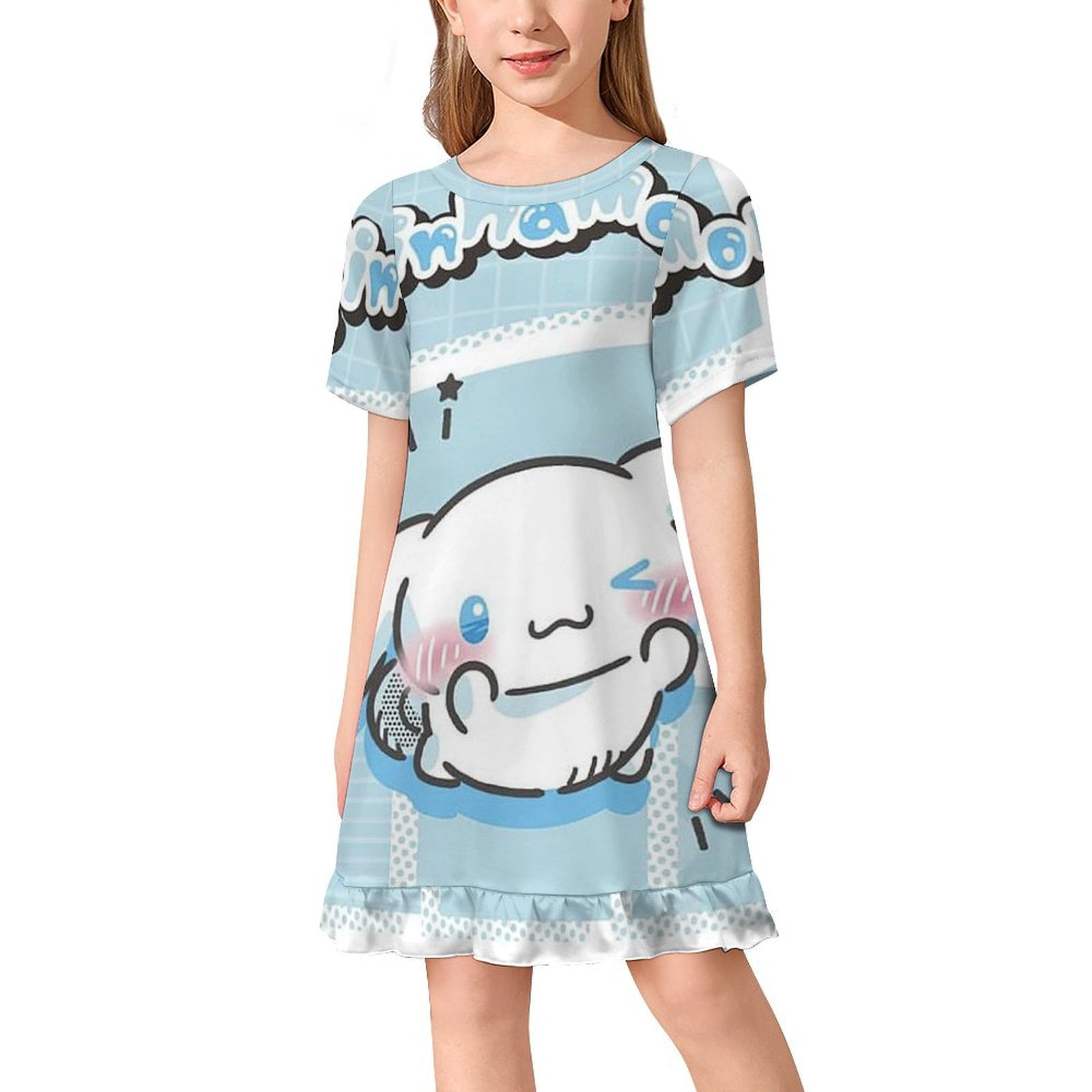 Cinnamoroll Dress for Girls Cute Casual Dresses 110CM Cinnamoroll Merch ...