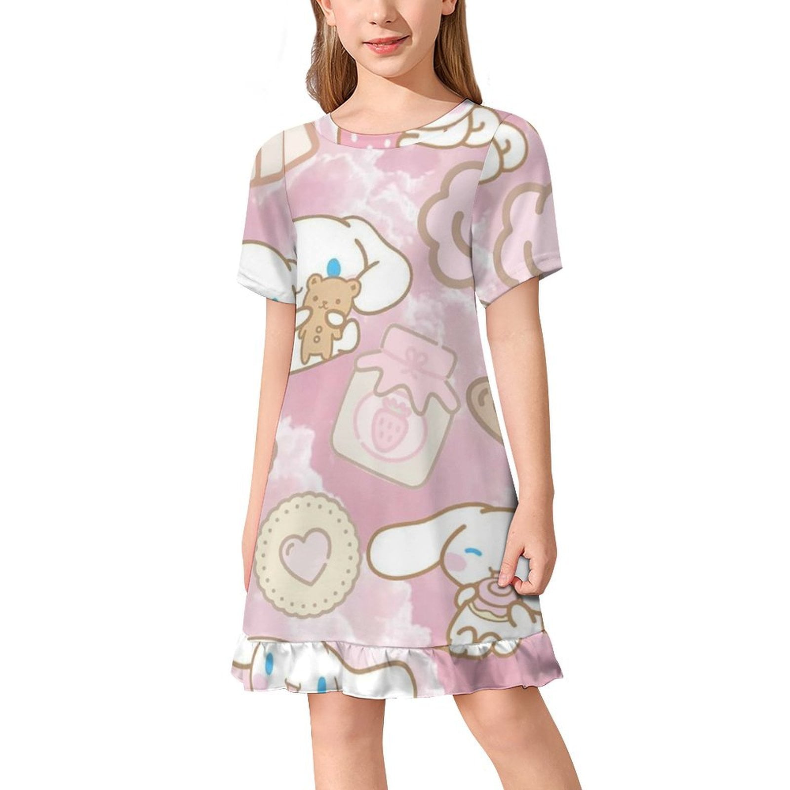Cinnamoroll Dress for Girls Cute Casual Dresses 110CM Cinnamoroll Merch ...
