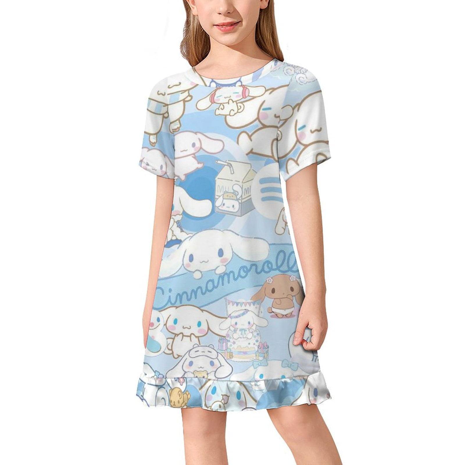 Cinnamoroll Dress for Girls Cute Casual Dresses 110CM Cinnamoroll Merch ...