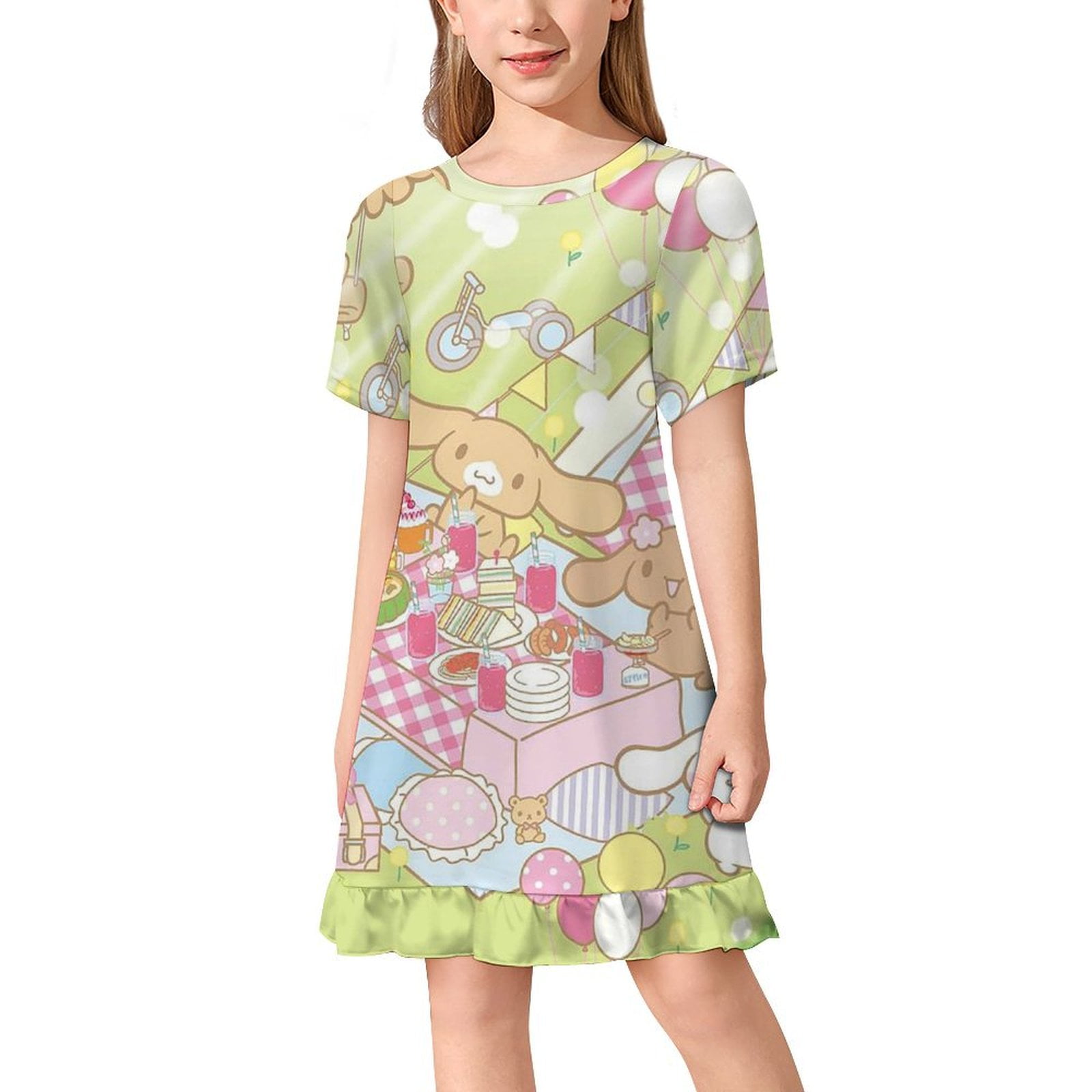 Cinnamoroll Dress for Girls Cute Casual Dresses 110CM Cinnamoroll Merch ...