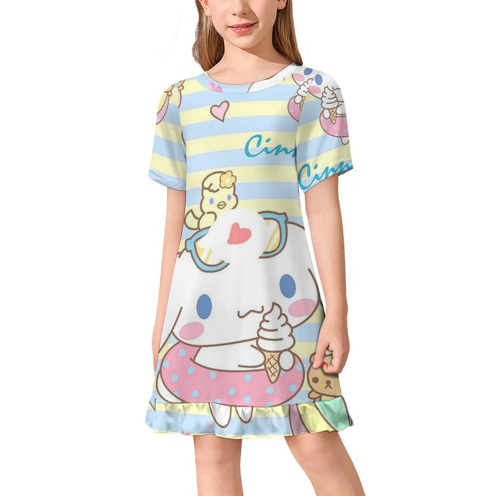 Cinnamoroll Dress for Girls Cute Casual Dresses 110CM Cinnamoroll Merch ...