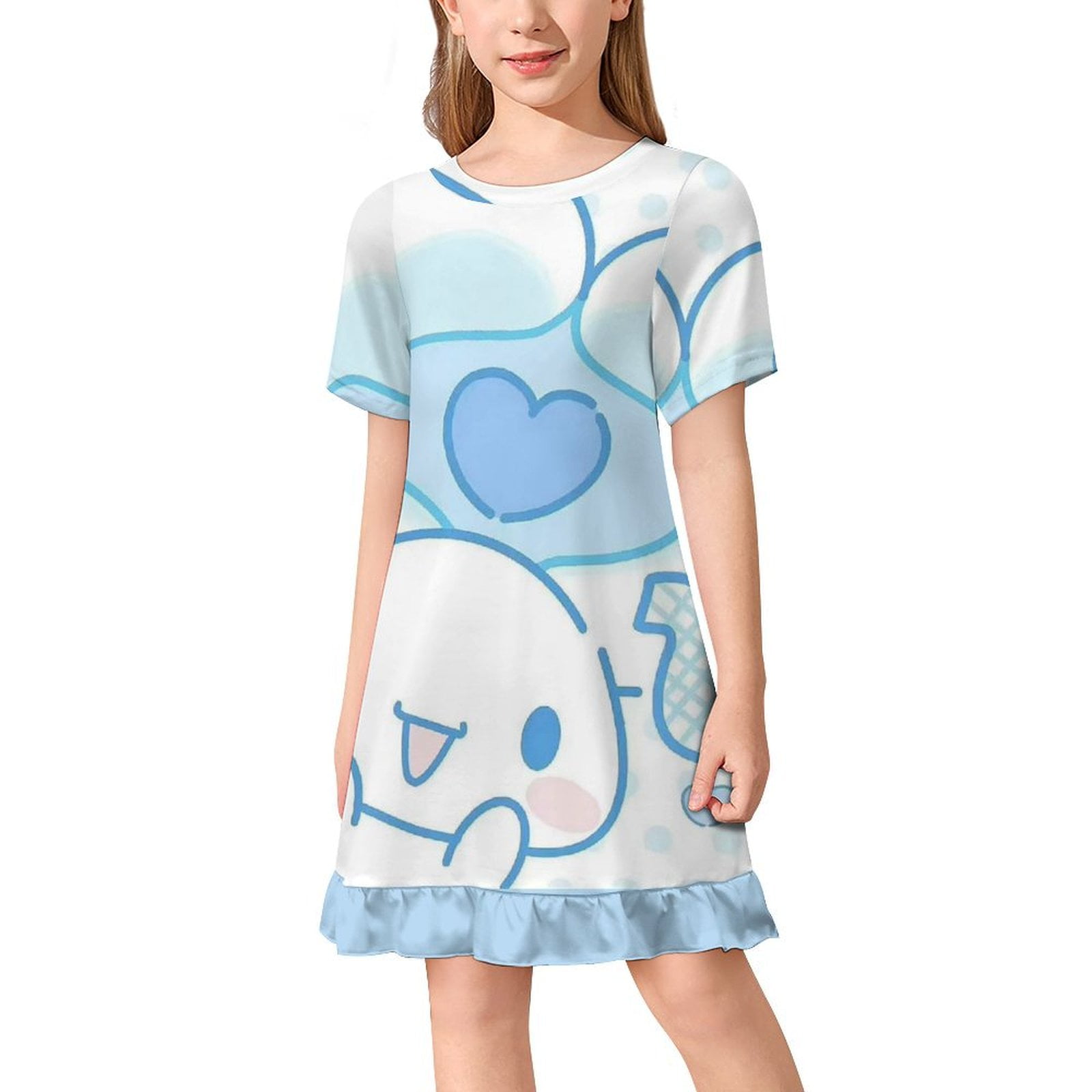 Cinnamoroll Dress for Girls Cute Casual Dresses 110CM Cinnamoroll Merch ...